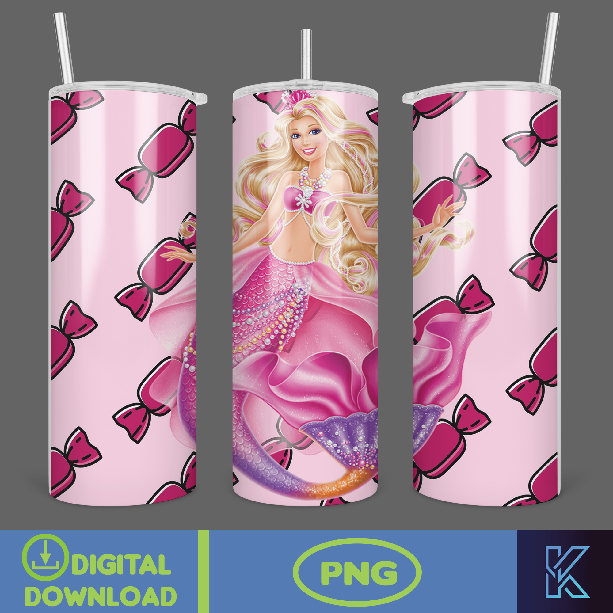 Barbie Tumbler Wrap, Come On Barbie Sublimation, Barbie Doll | Inspire ...
