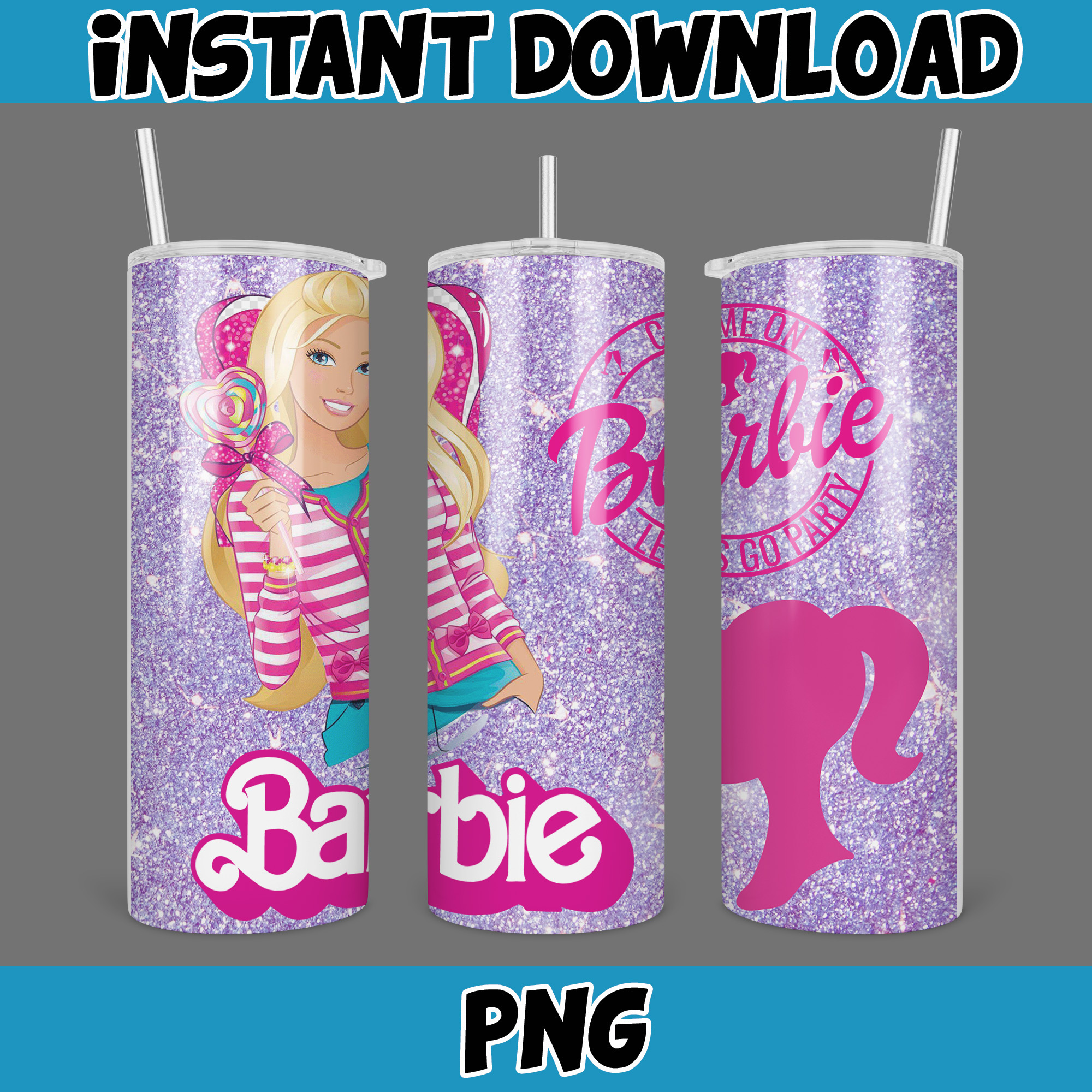 Barbie Tumbler Wrap, Come On Barbie Sublimation, Barbie Doll - Inspire ...
