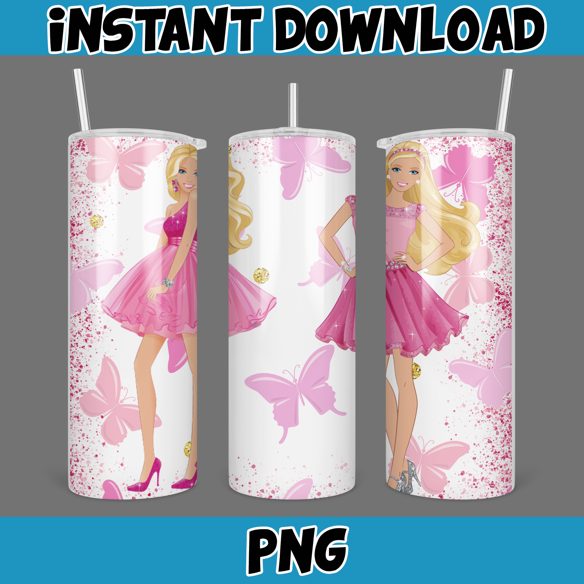 Barbie Tumbler Wrap, Come On Barbie Sublimation, Barbie Doll | Inspire ...