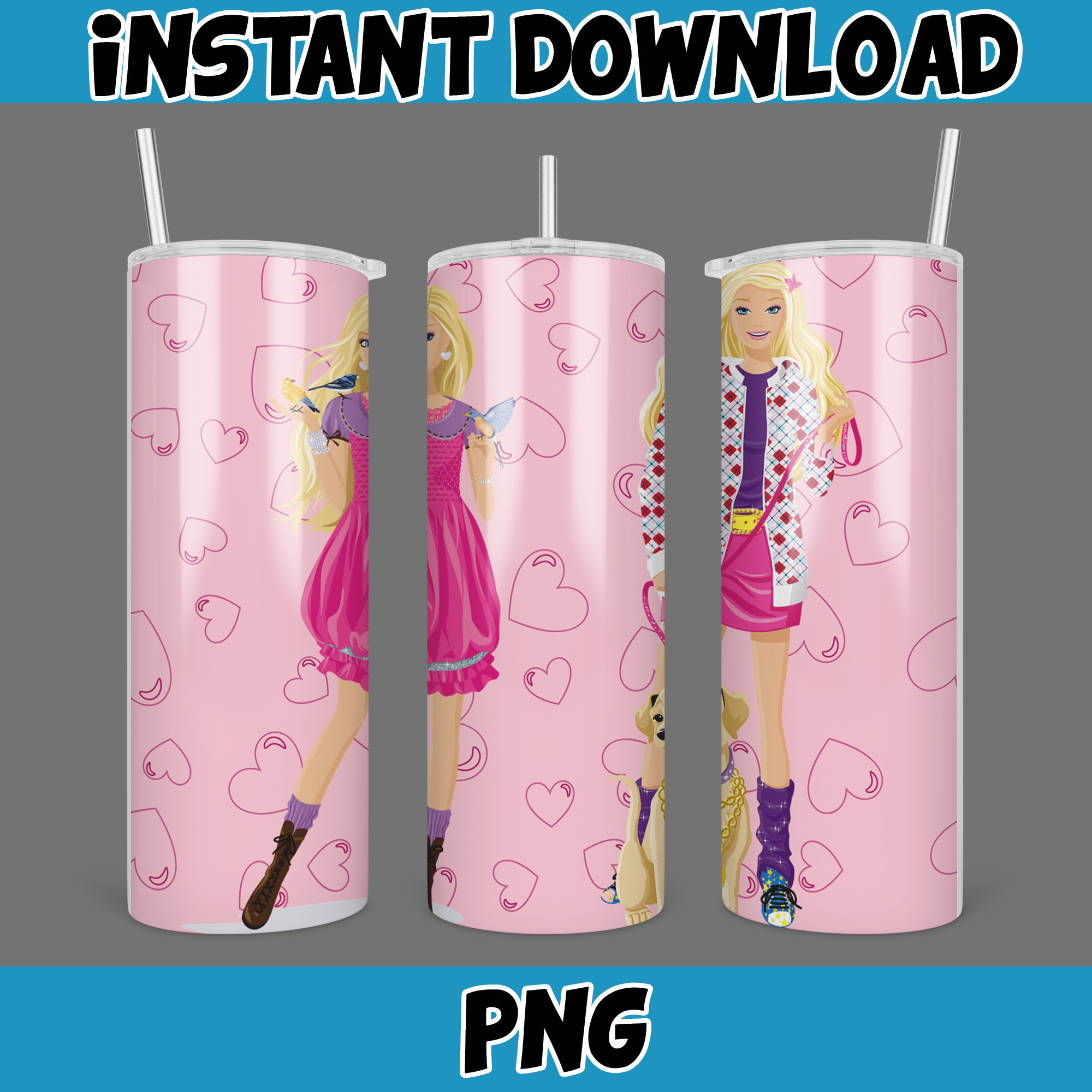 Barbie Tumbler Wrap, Come On Barbie Sublimation, Barbie Doll | Inspire ...