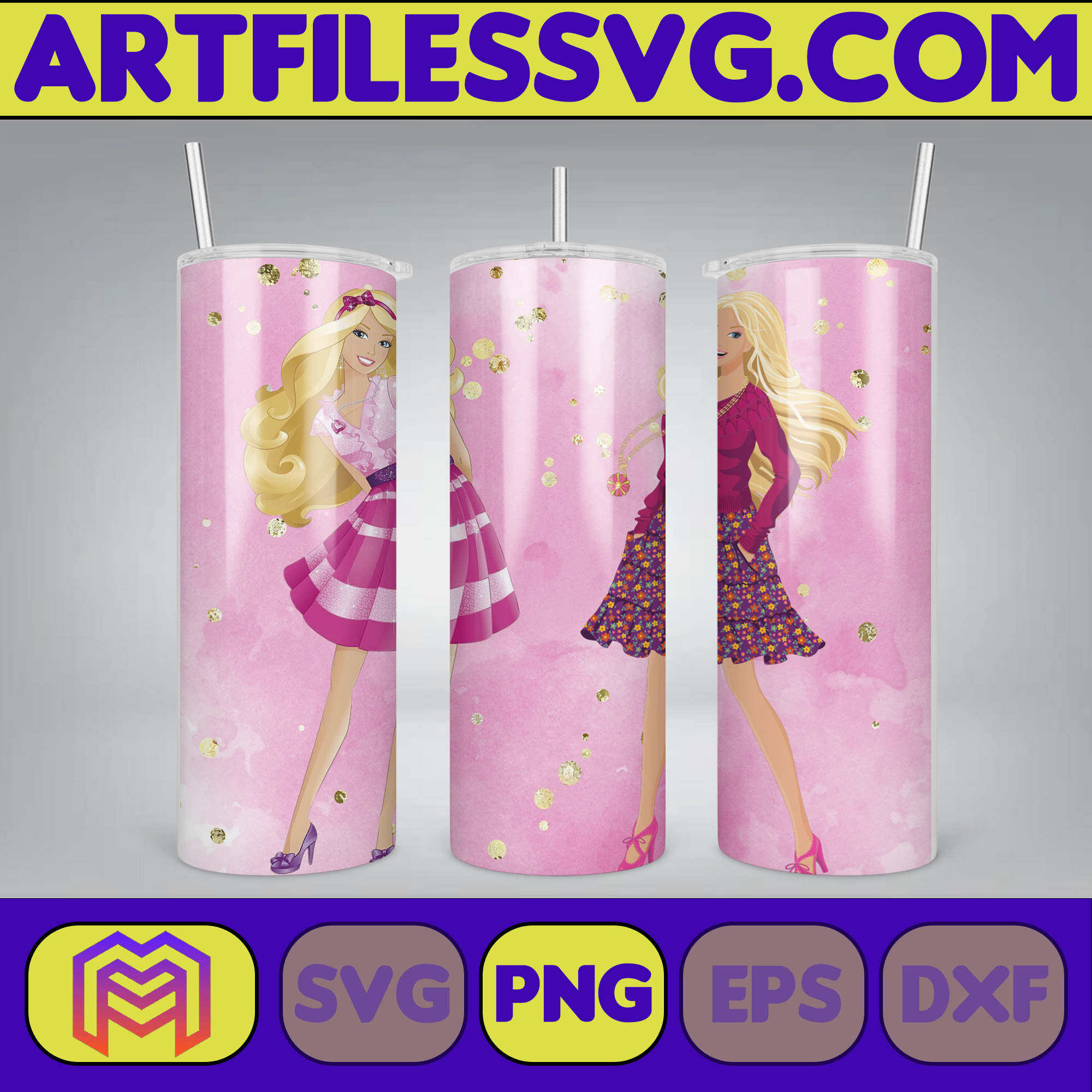 Barbie Tumbler Wrap, Come On Barbie Sublimation, Barbie Doll | Inspire ...