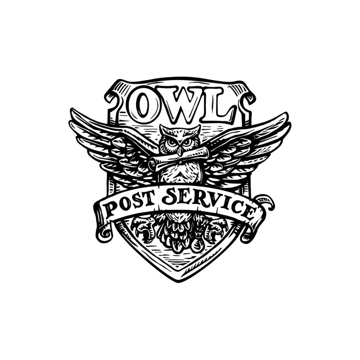 Owl Post Service, Owl Post Office Cut Files SVG PNG JPEG - Inspire Uplift