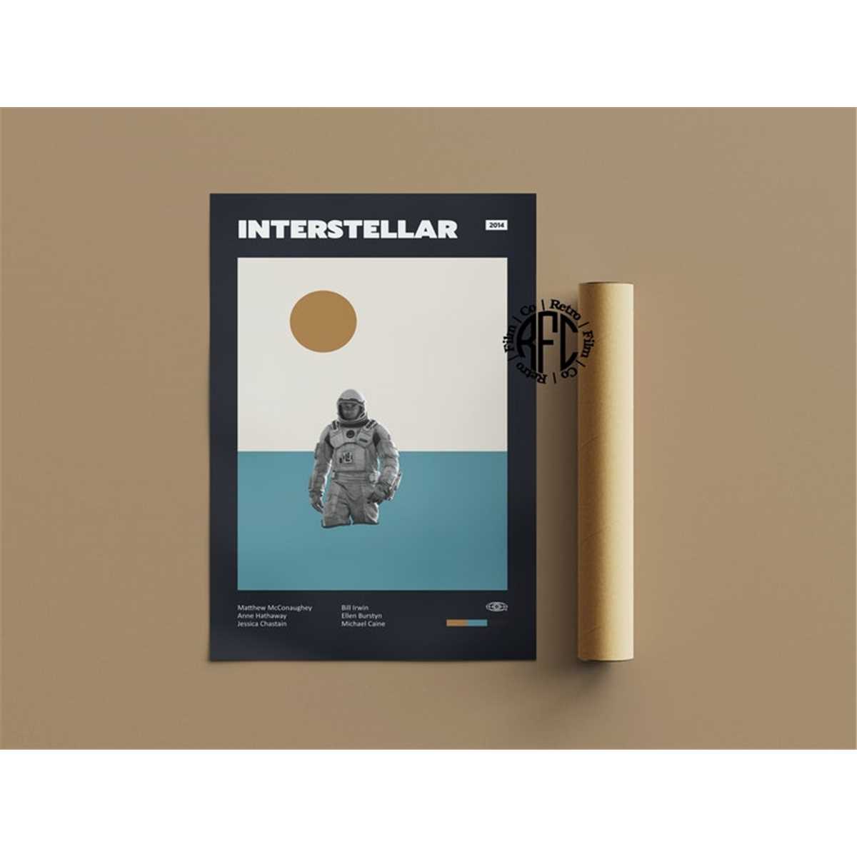 Interstellar Mid Century Modern Poster | Minimalist Movie Po - Inspire ...