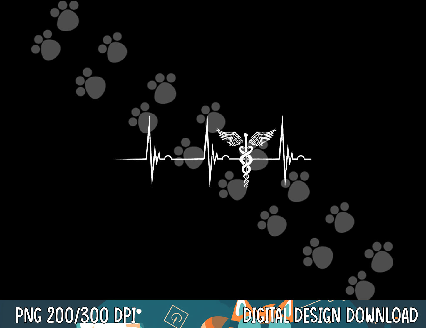 ICU Nurse Medical Symbol Heartbeat EKG Pulse Doctor Nursing - Inspire ...