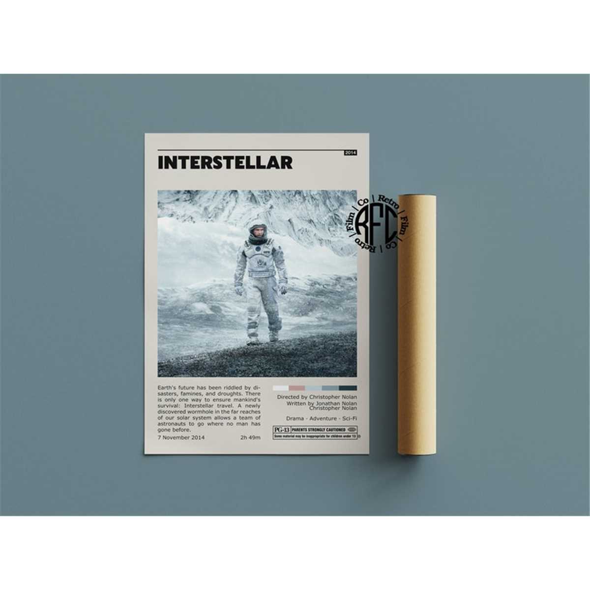 Interstellar Retro Vintage Poster | Minimalist Movie Poster | Inspire Uplift