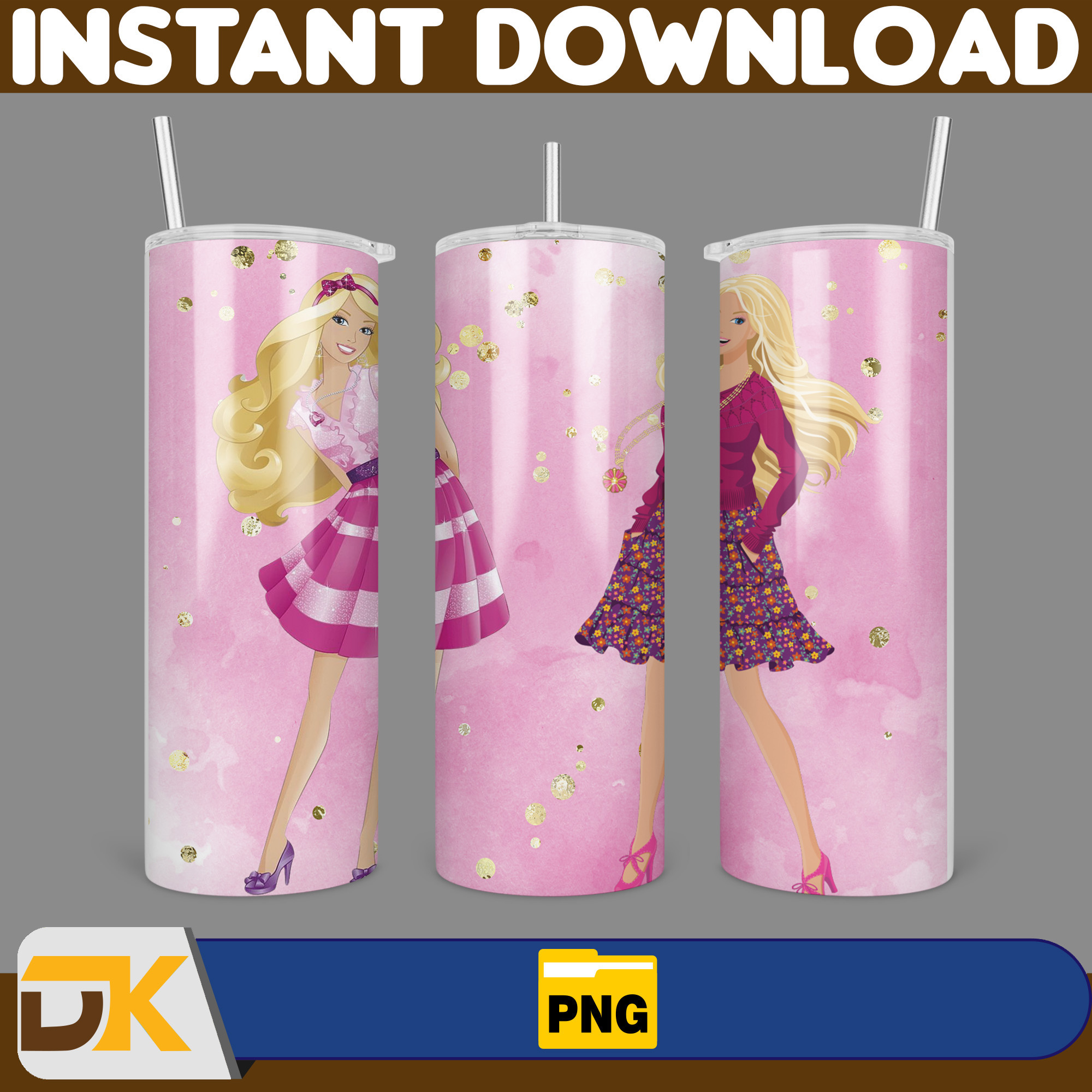 Barbie Tumbler Wrap, Come On Barbie Sublimation, Barbie Doll | Inspire ...