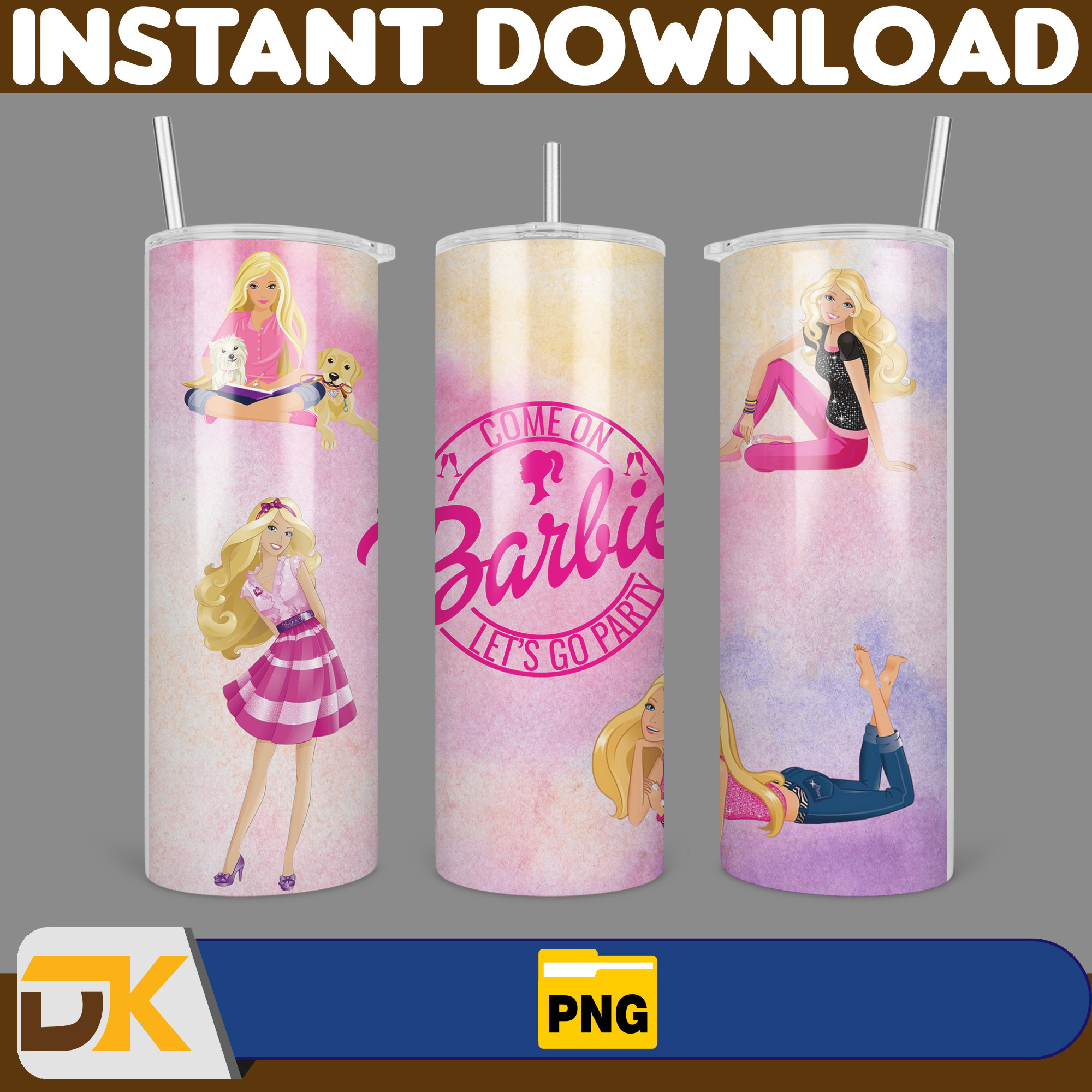 Barbie Tumbler Wrap, Come On Barbie Sublimation, Barbie Doll | Inspire ...