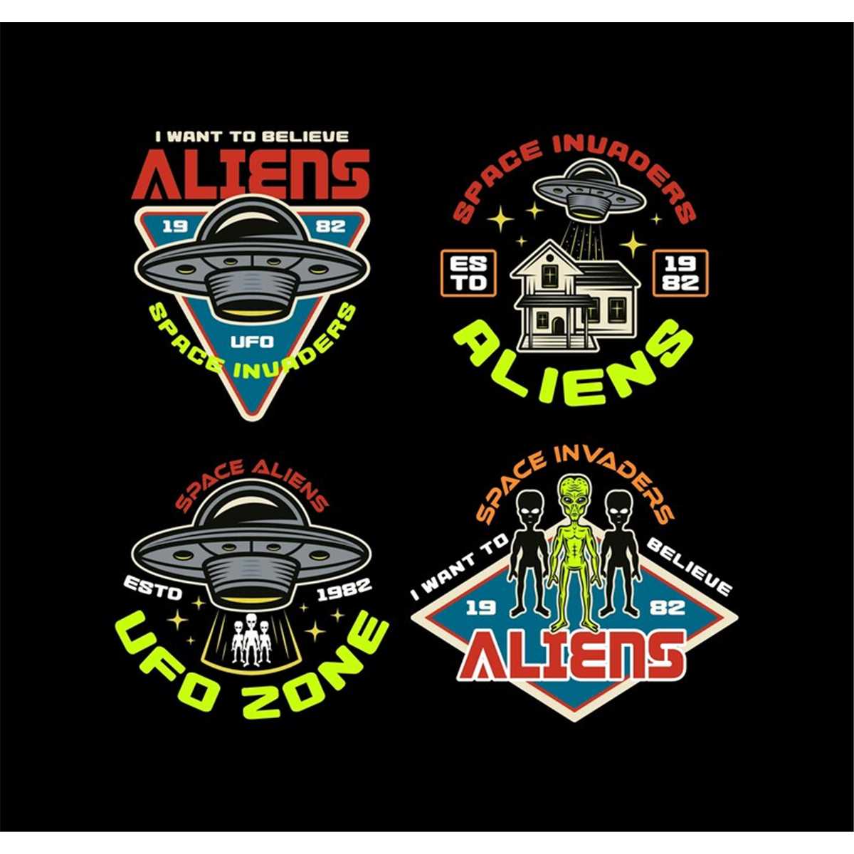 I Want to Believe Aliens, Space Invaders, Ufo Zone, Editable | Inspire ...
