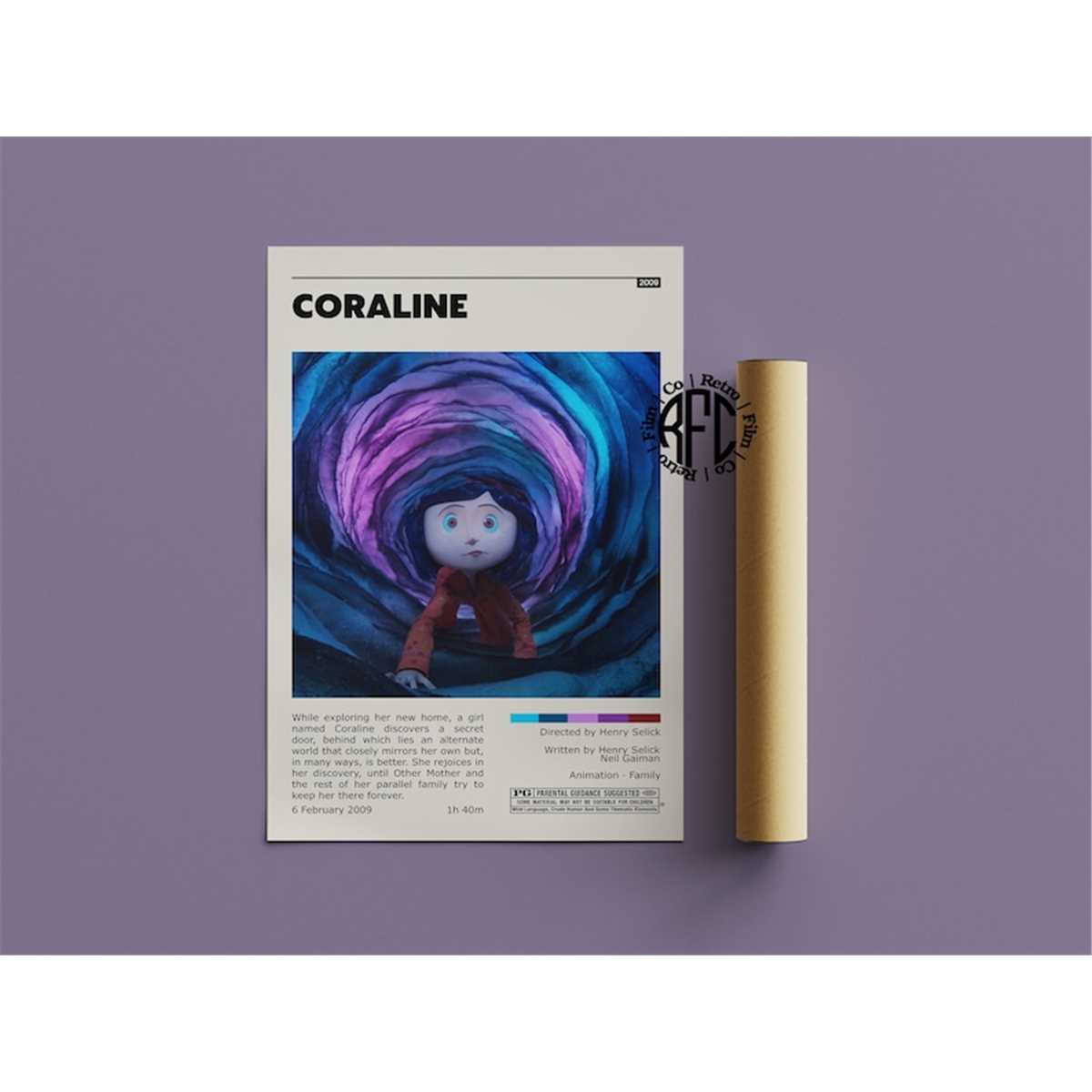 Coraline Retro Vintage Poster | Minimalist Movie Poster | Re | Inspire ...