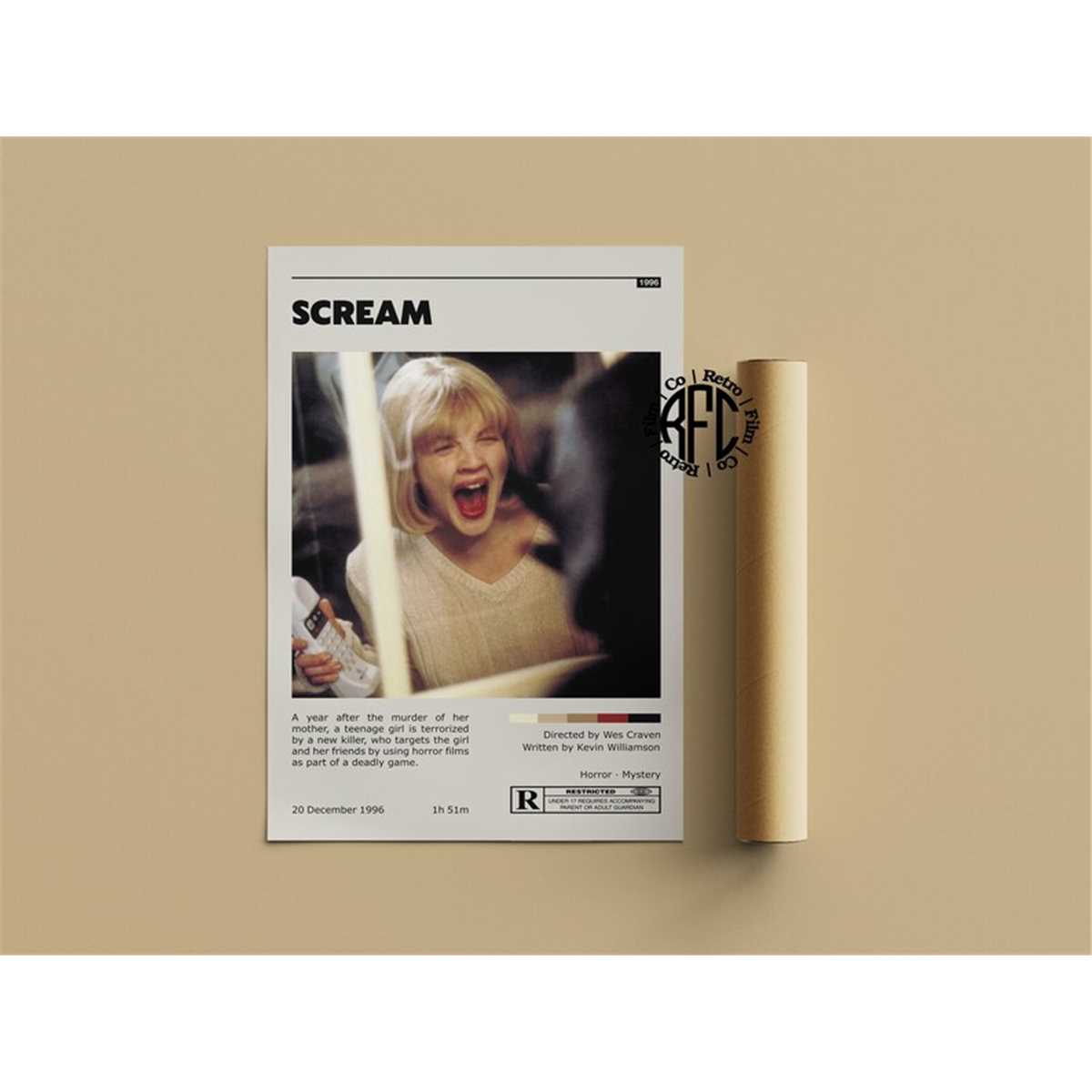 Scream Retro Movie Poster Print | Minimalist Movie Poster | | Inspire ...