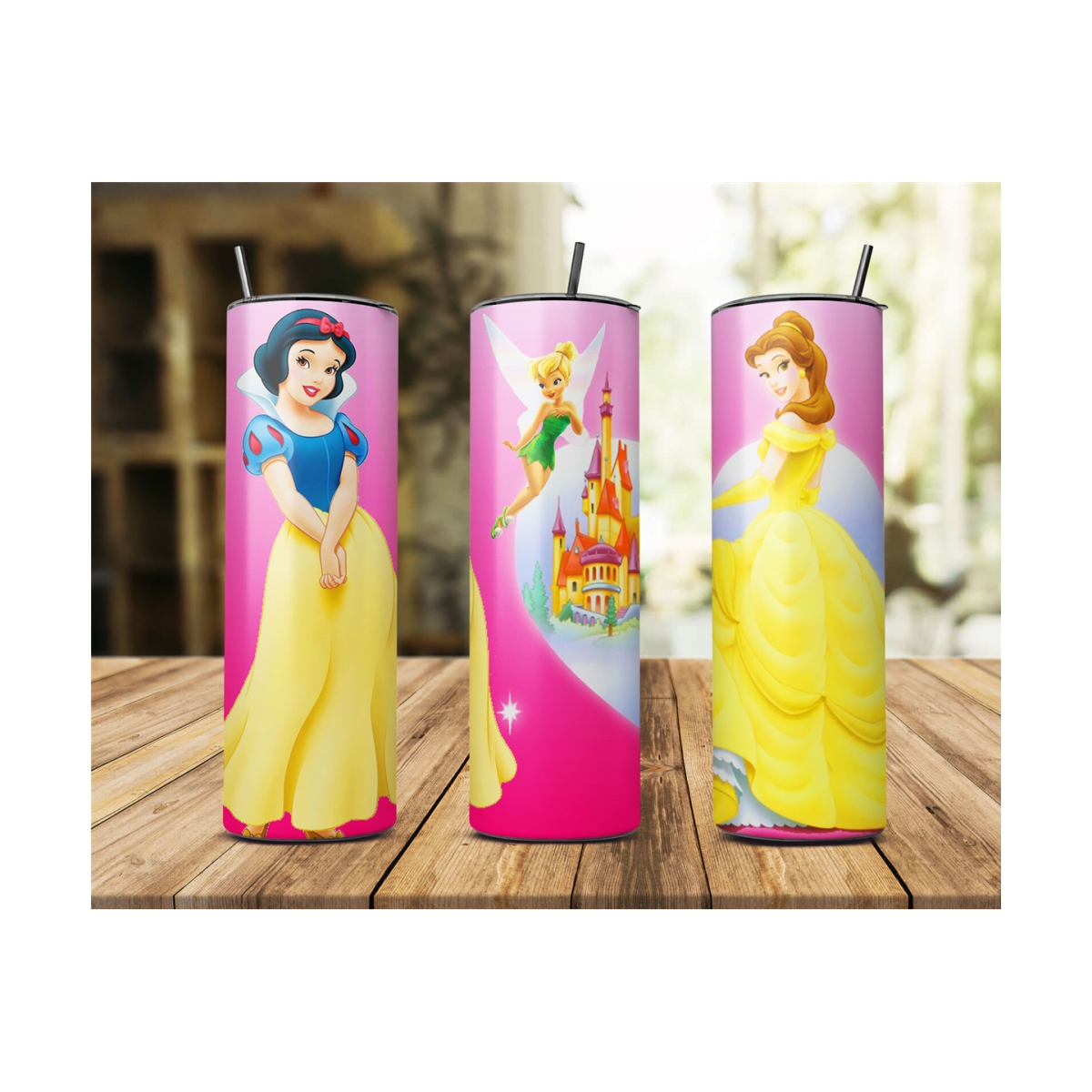 Princess Disney 20oz Skinny Tumbler Wrap Png, Disney Png, Pr | Inspire ...