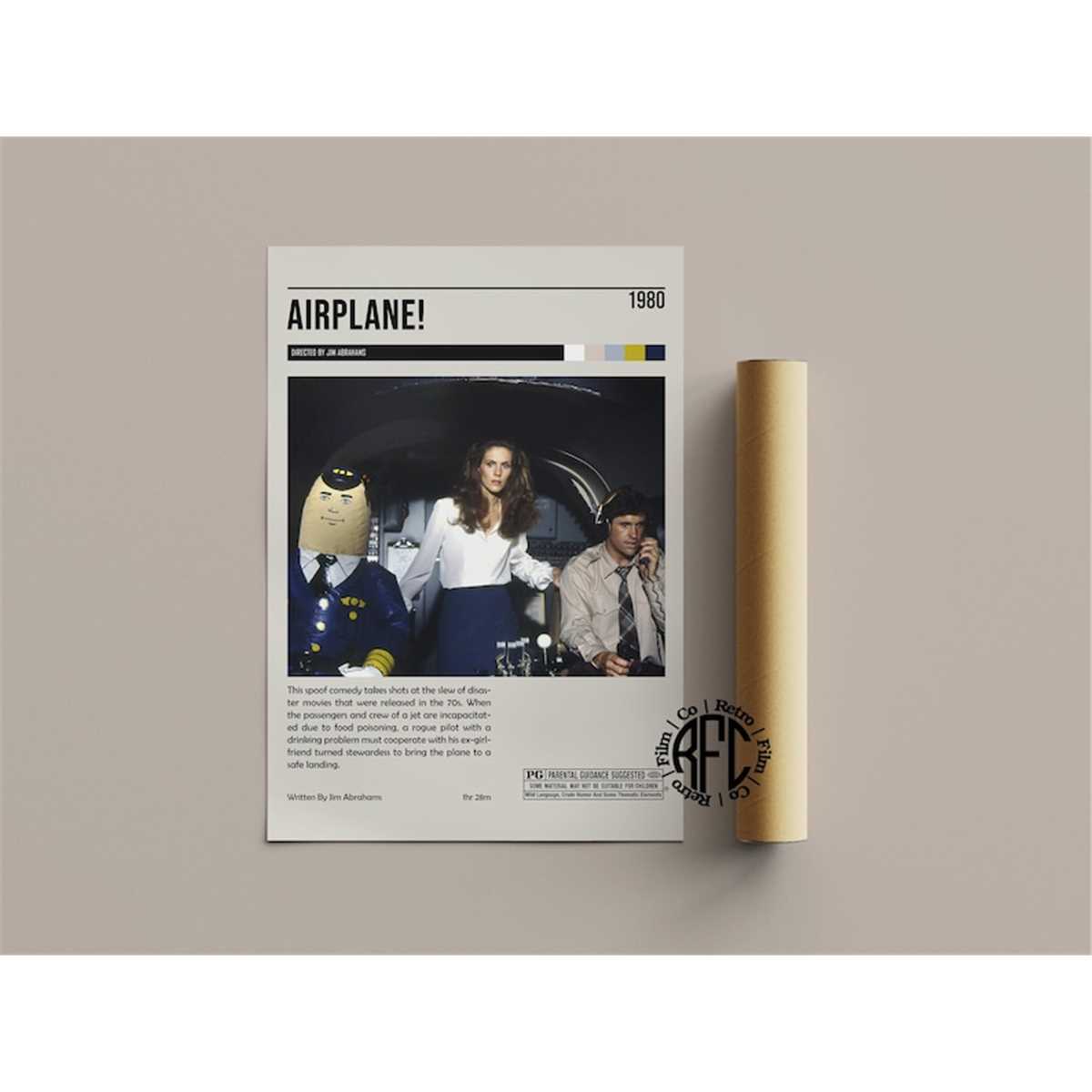 Airplane Retro Vintage Poster | Airplane Poster | Retro Movi | Inspire ...