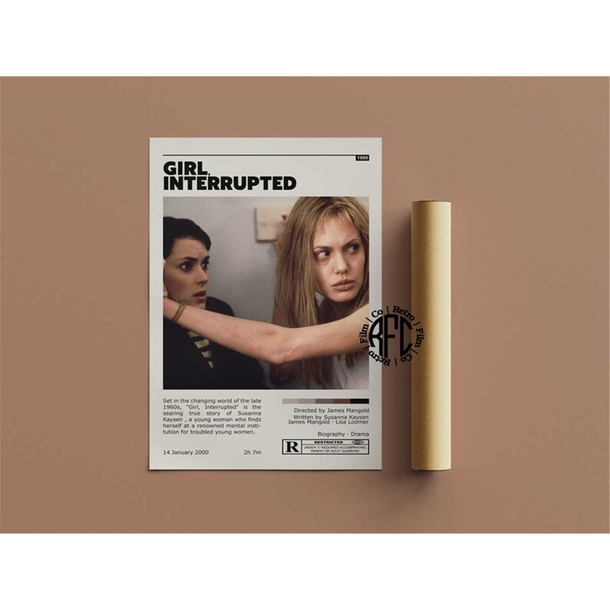 Girl Interrupted Retro Vintage Poster | Minimalist Movie Pos | Inspire ...