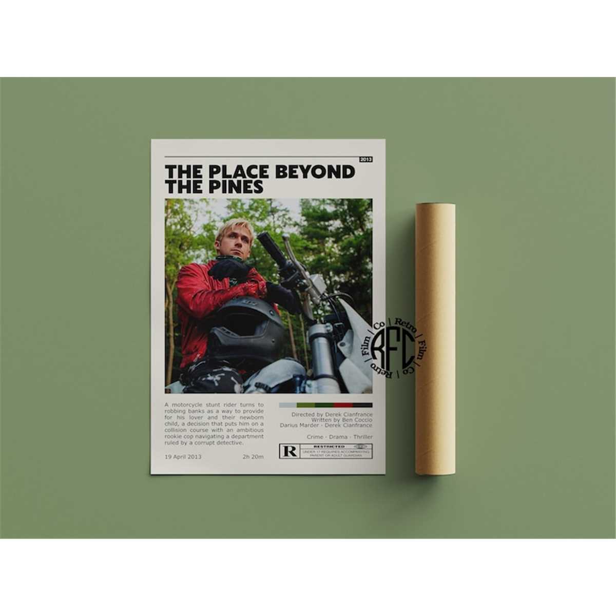 The Place Beyond The Pines Retro Movie Poster Print | Minima | Inspire ...