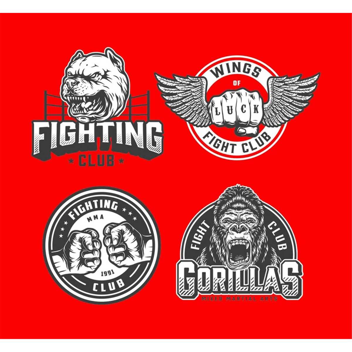 Fight Club Bundle, Fighting Club Logos, Wings of Luck, Goril | Inspire ...