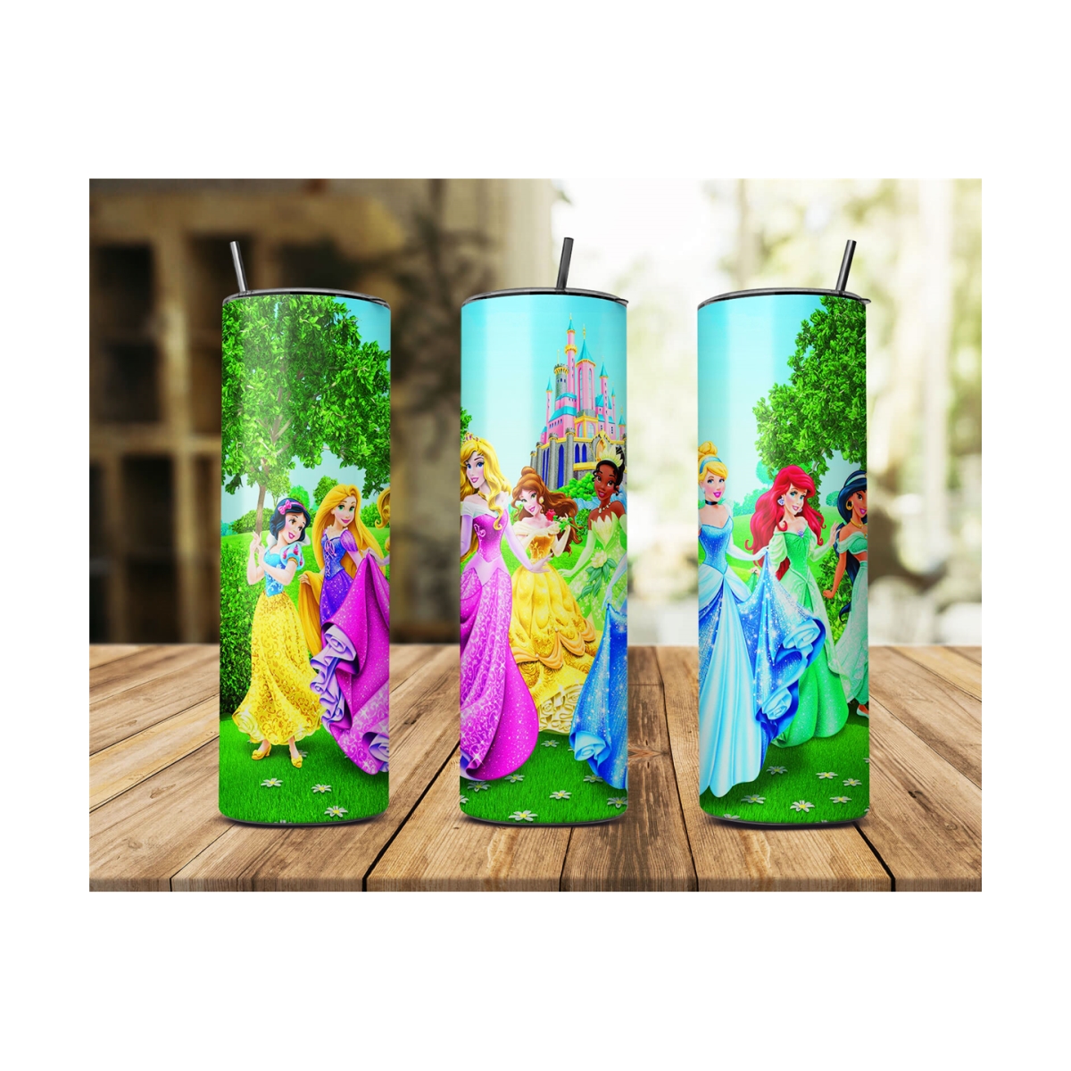 Princess Disney 20oz Skinny Tumbler Wrap Png, Disney Png, Pr | Inspire ...