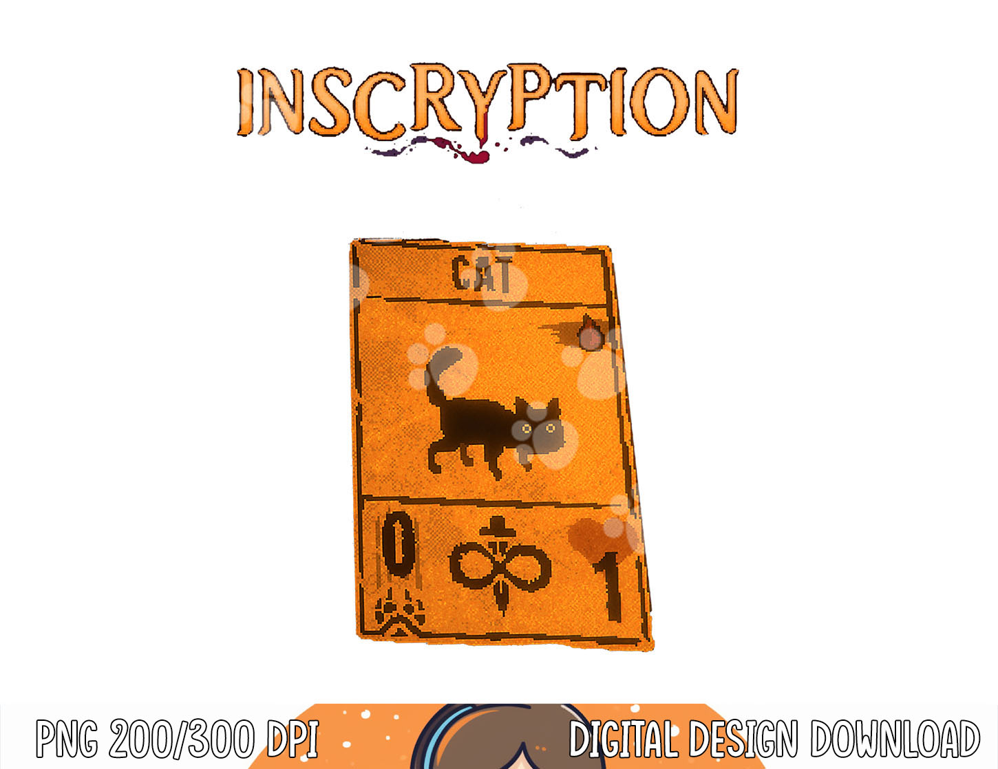 Inscryption Psychological Cat Card Game Halloween Scary png, | Inspire ...