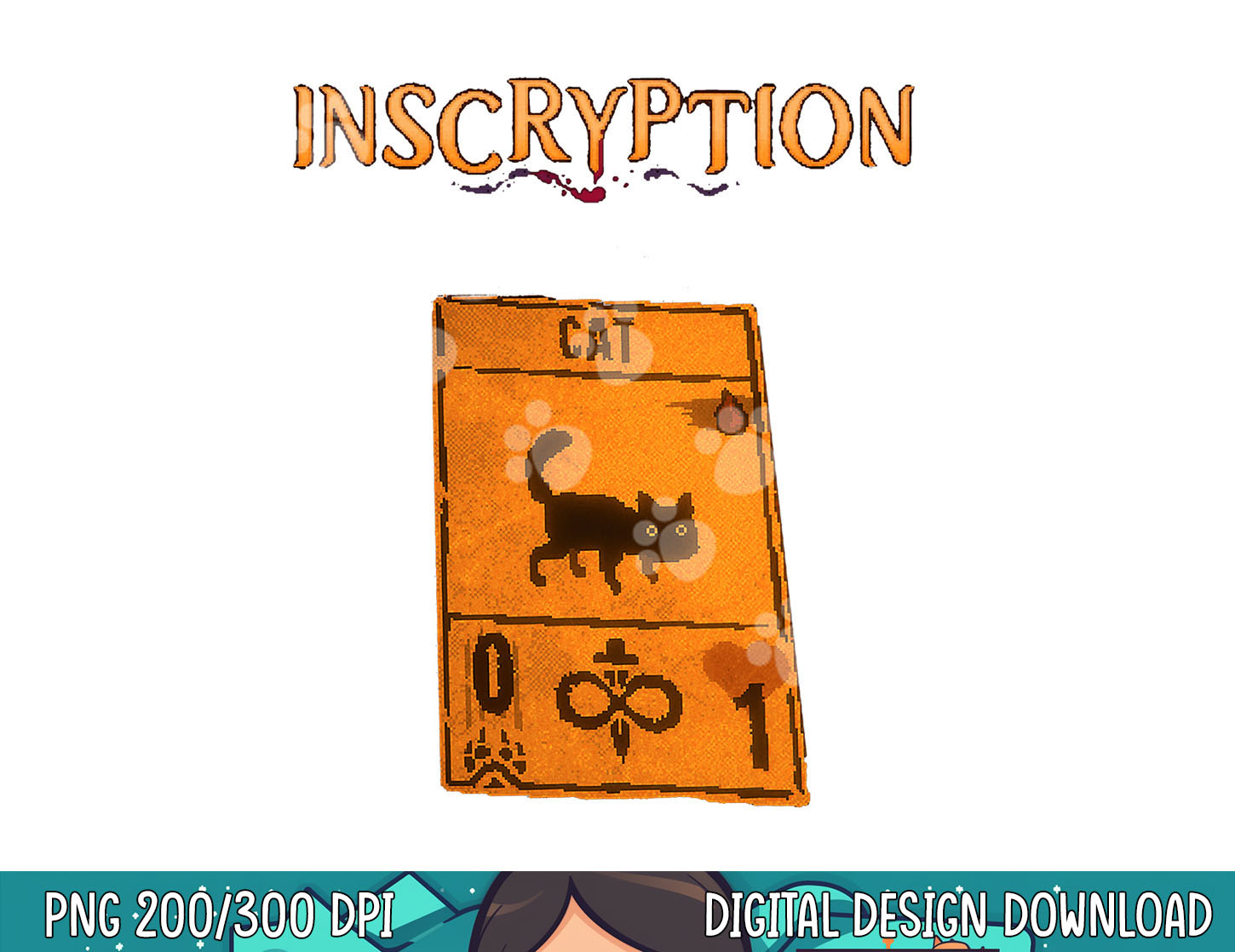 Inscryption Psychological Cat Card Game Halloween Scary png, | Inspire ...