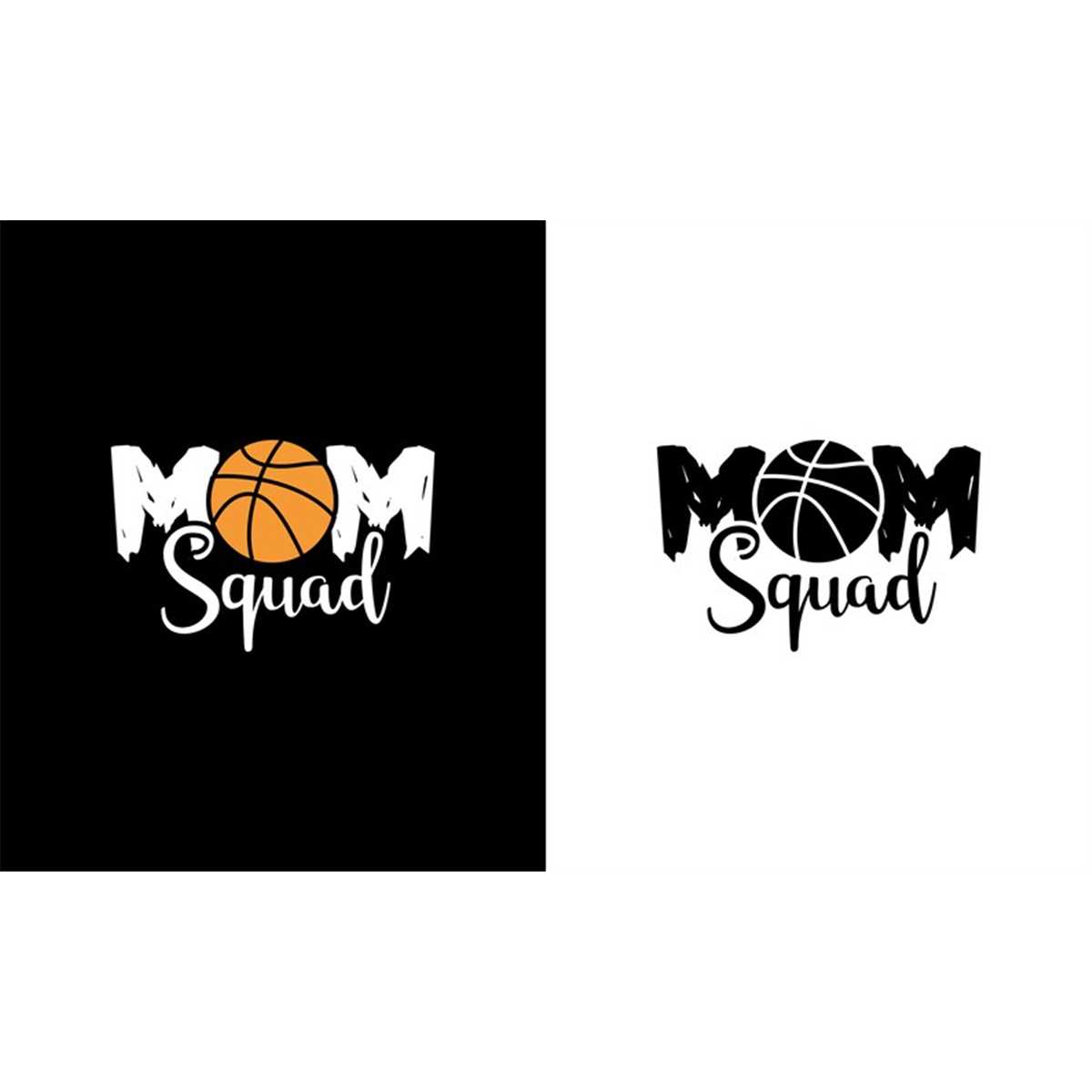 Mom Squad with Basketball Ball, Two Different Color Versions | Inspire ...