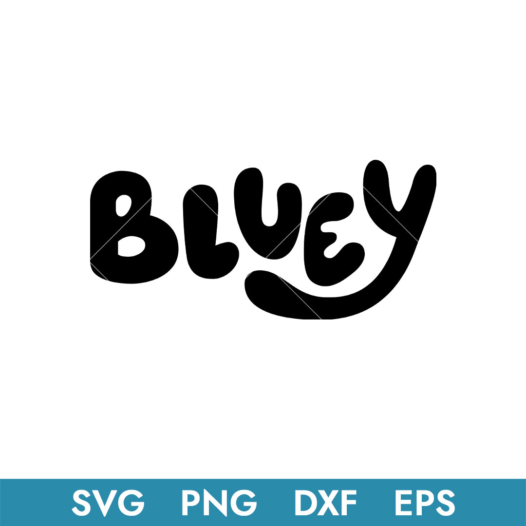 Bluey Logo Silhouette Svg, Bluey Dog Svg, Bluey Svg, Cartoon | Inspire ...