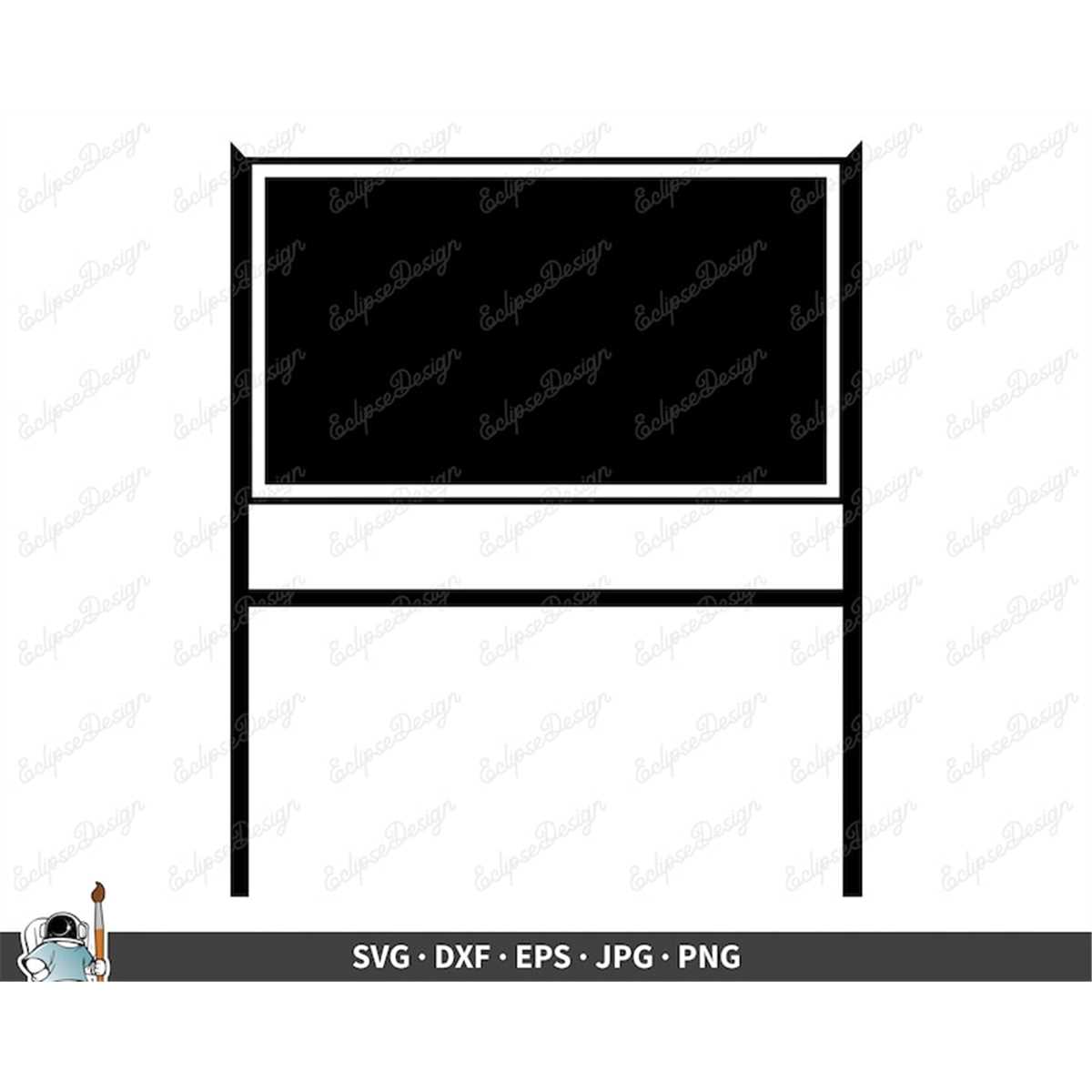 Yard Sign SVG Banner Clip Art Cut File Silhouette dxf eps p - Inspire ...