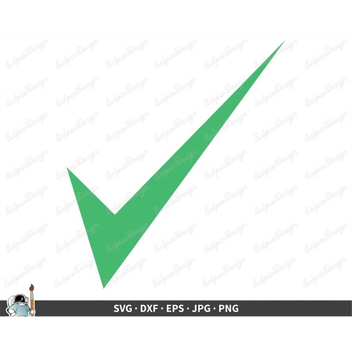 Green Check Checkmark SVG Clip Art Cut File Silhouette dxf - Inspire Uplift