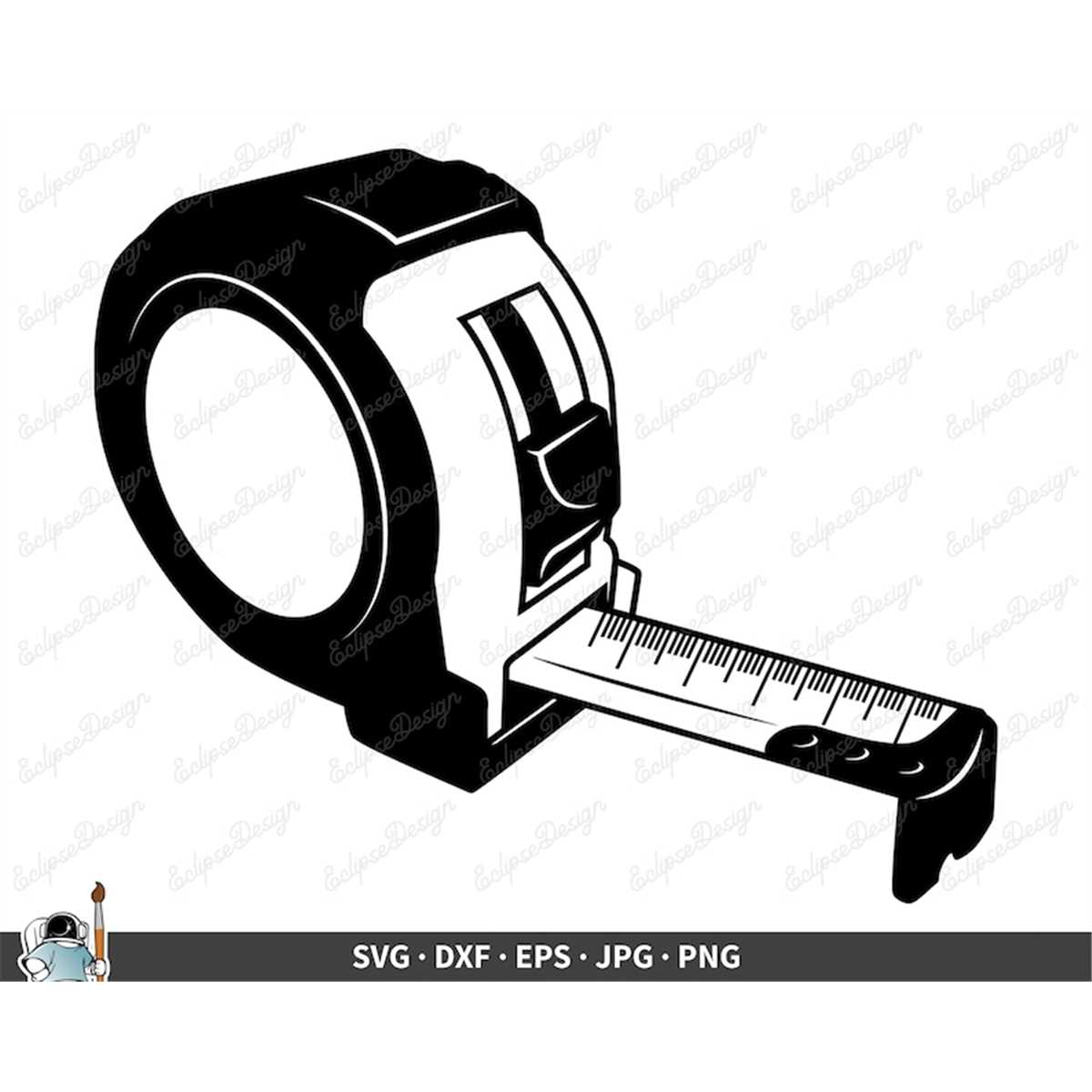 Measuring Tape SVG Construction Clip Art Cut File Silhouett - Inspire ...