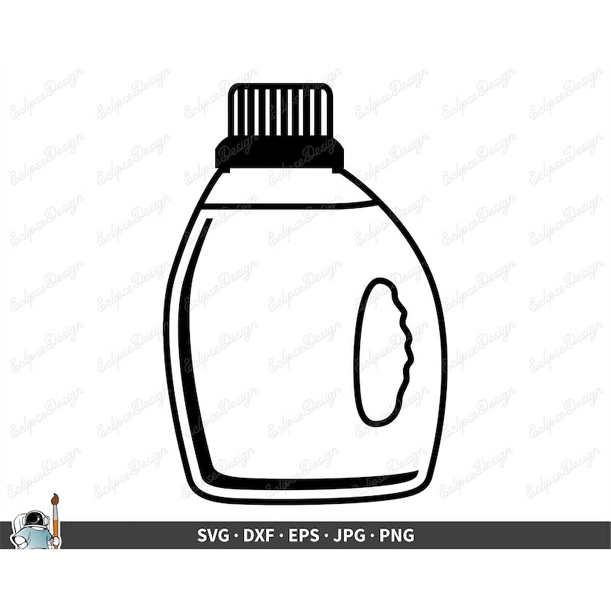 Laundry Detergent SVG Clip Art Cut File Silhouette dxf eps - Inspire Uplift