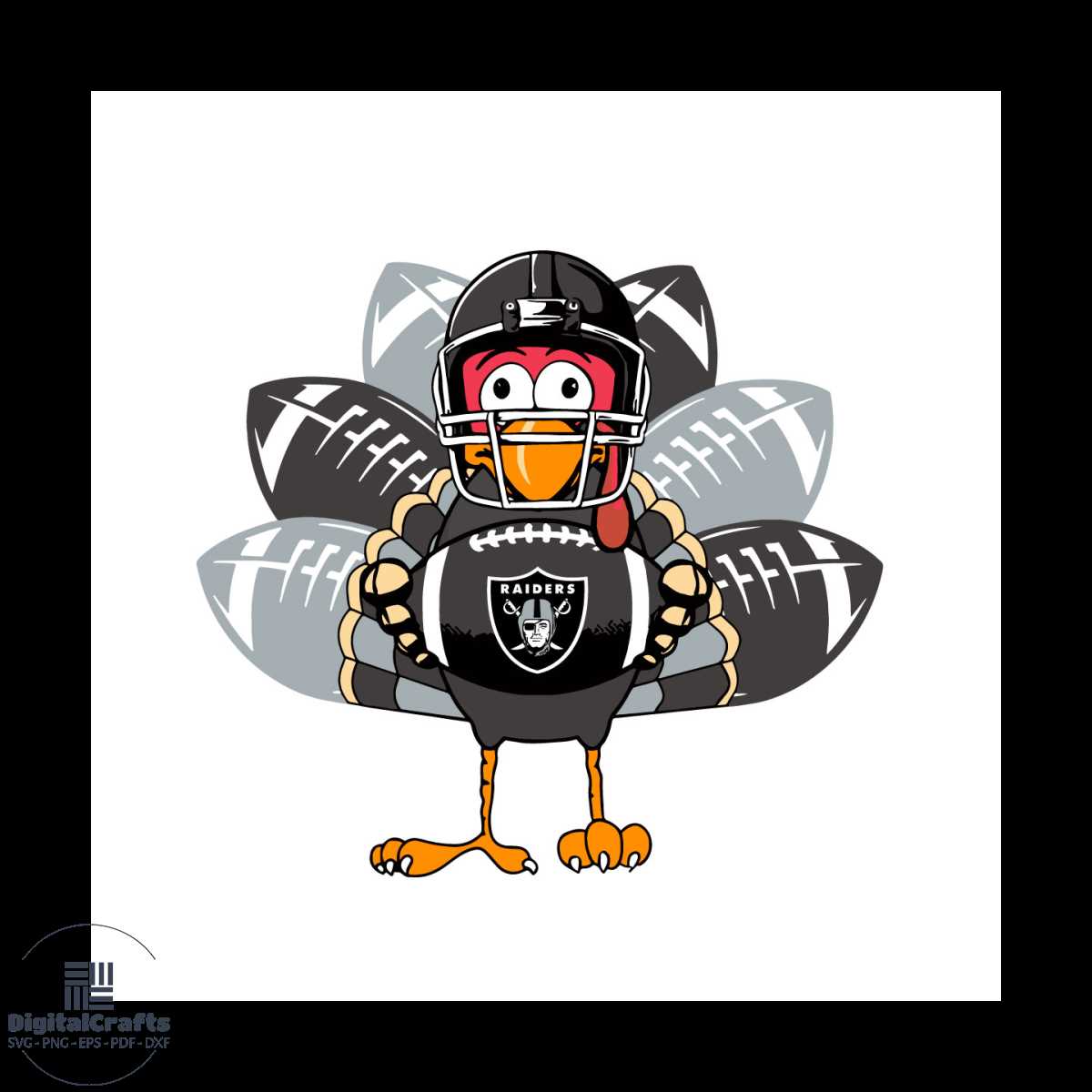Oakland Raiders Turkey Svg, American Football Svg, Oakland R | Inspire ...