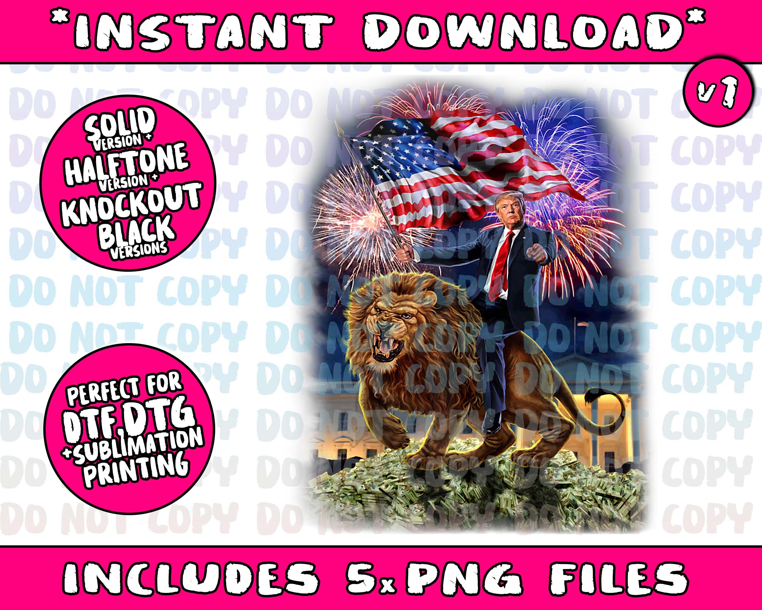 Donald Trump Riding Lion American Flag Trump 2024 Tank TopPn | Inspire ...