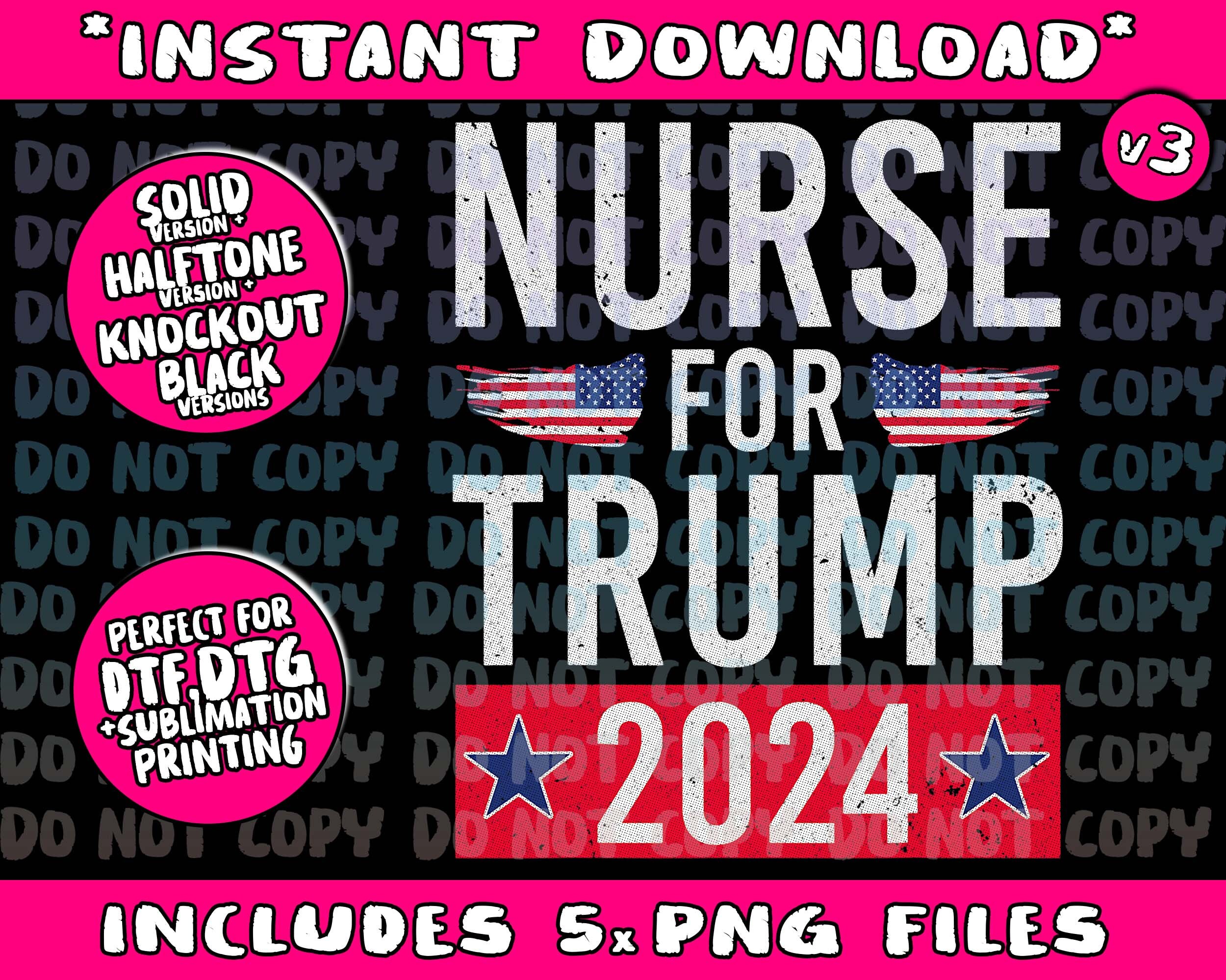 Nurses for Trump 2024 Re-election Trump Republican USA Flag | Inspire ...