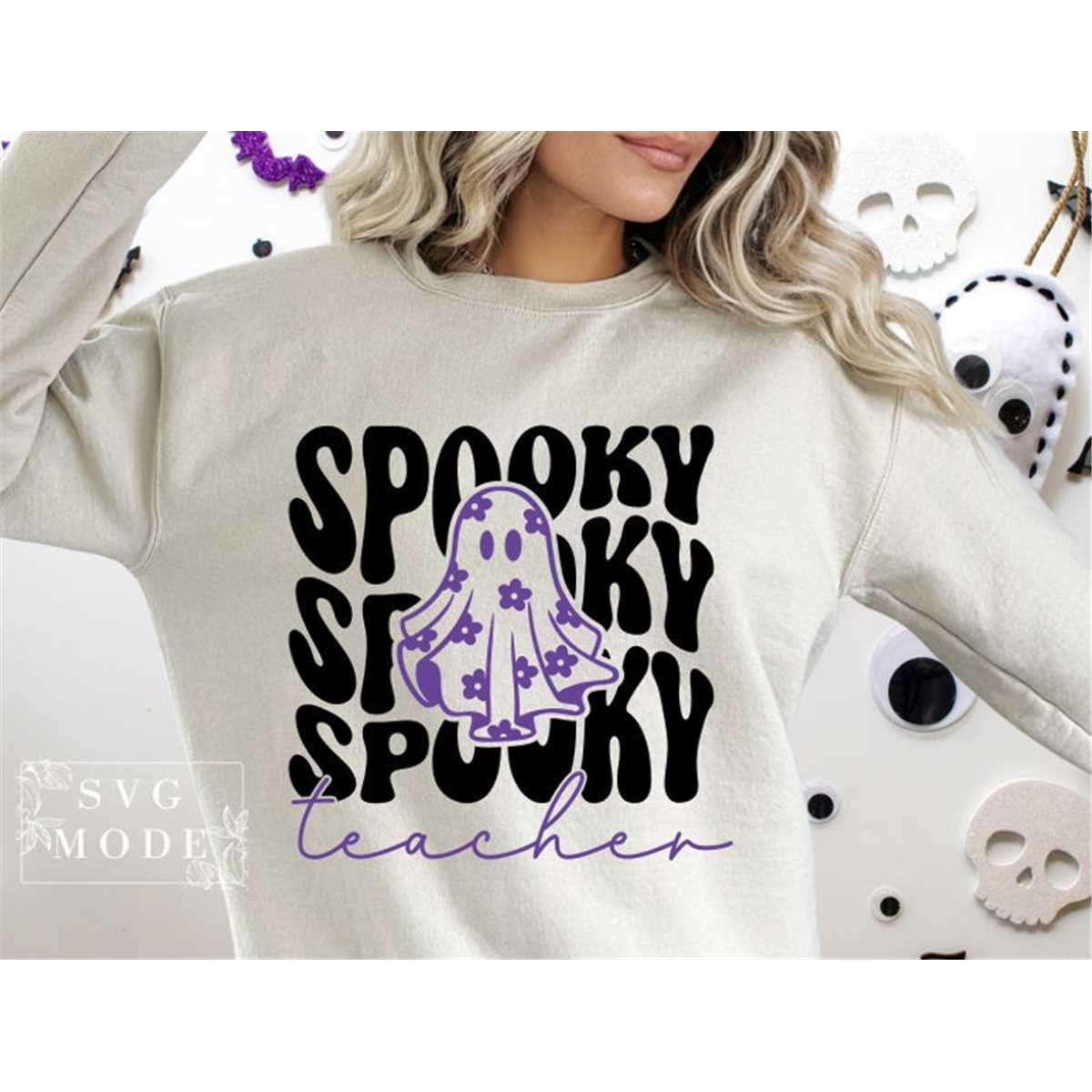 Spooky Teacher SVG PNG, Trick or Teach Svg, Daisy Ghost Svg, | Inspire ...