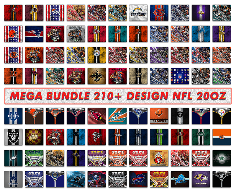 NFL Bundle Tumbler Wrap , NFL Png, NF Tumbler Png,NFL 20 oz | Inspire ...