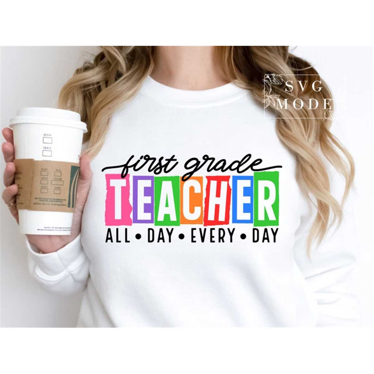 First Grade Teacher SVG PNG, Teacher Life Svg, 1st Grade Tea | Inspire ...