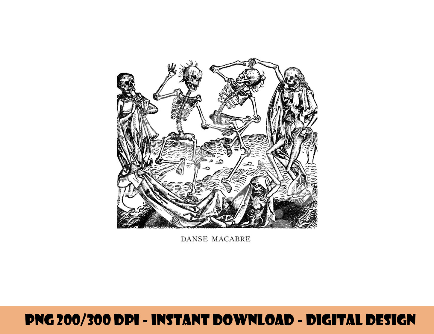 Dance of Death Danse Macabre Skeleton Skull Halloween png, s | Inspire ...