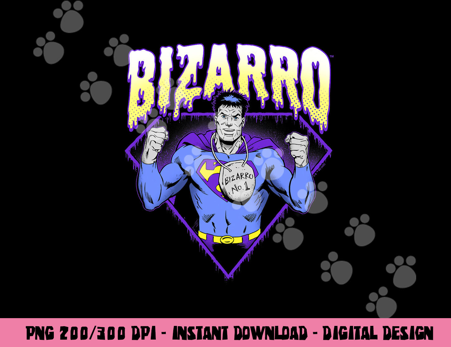DC Comics Halloween Bizarro Purple Drip png,sublimation cop | Inspire ...