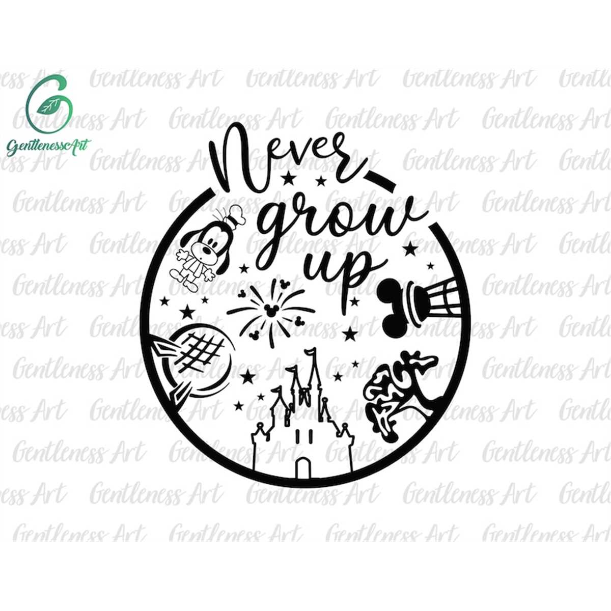 Never Grow Up Svg, Family Trip Svg, Magic Land Svg, Svg, Png - Inspire ...