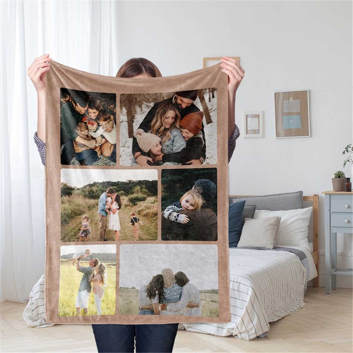 Personalized Custom Photo Blanket, Family Photo Collage Blan - Inspire ...