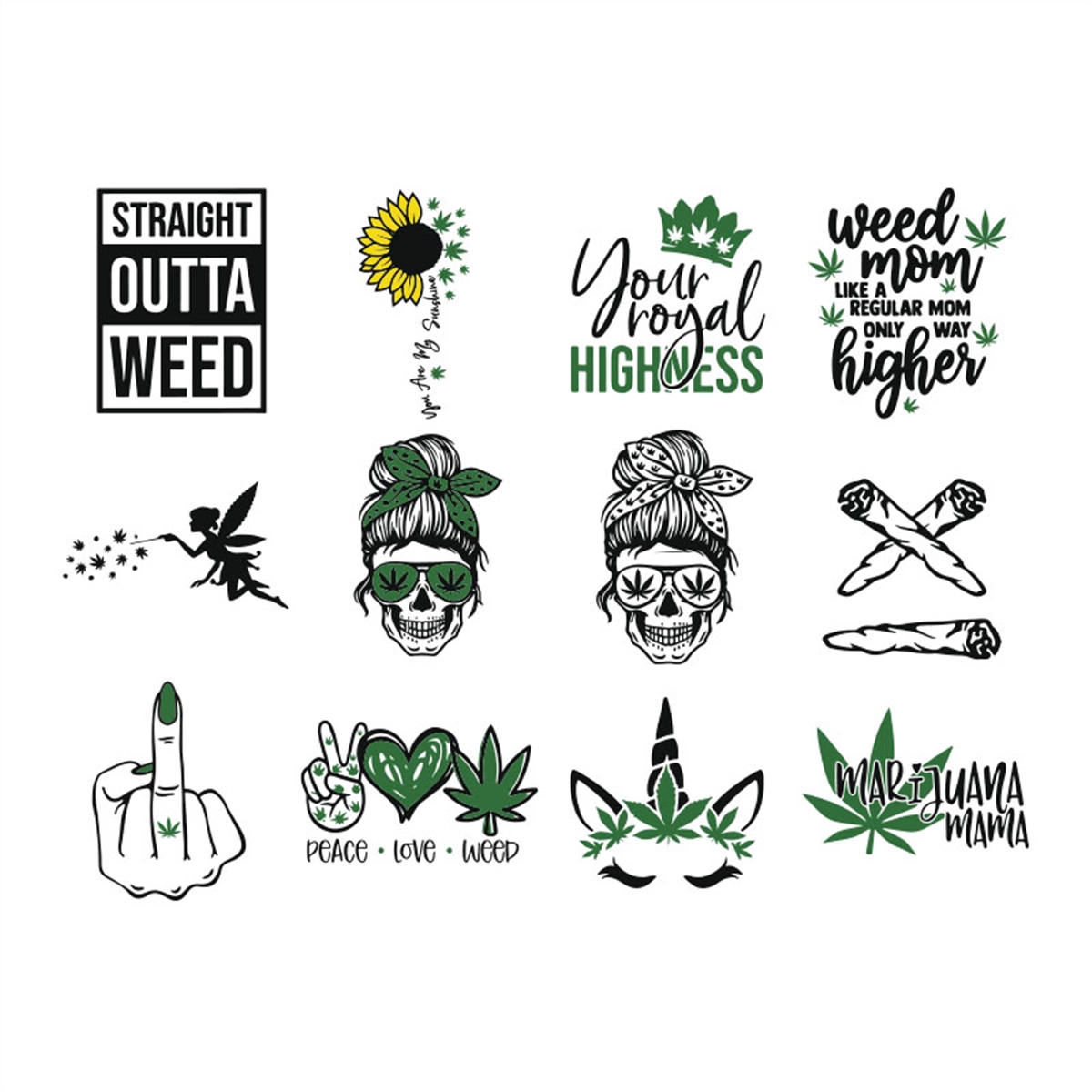 Weed Bundle Svg, Trending Svg, Weed Svg, Weed Sunflower Svg, | Inspire ...