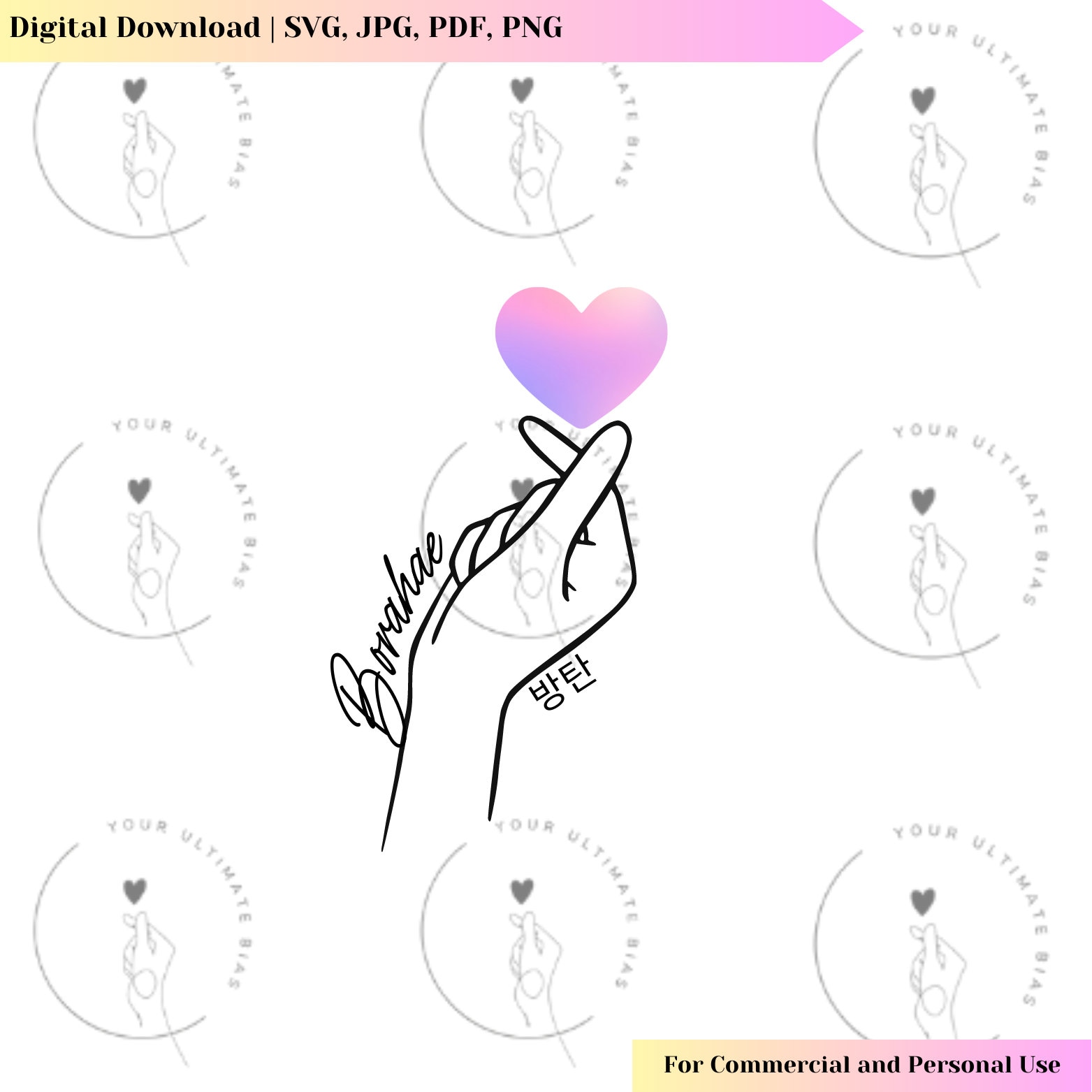 BTS Borahae Vector , BTS SVG , Kpop Design | Inspire Uplift