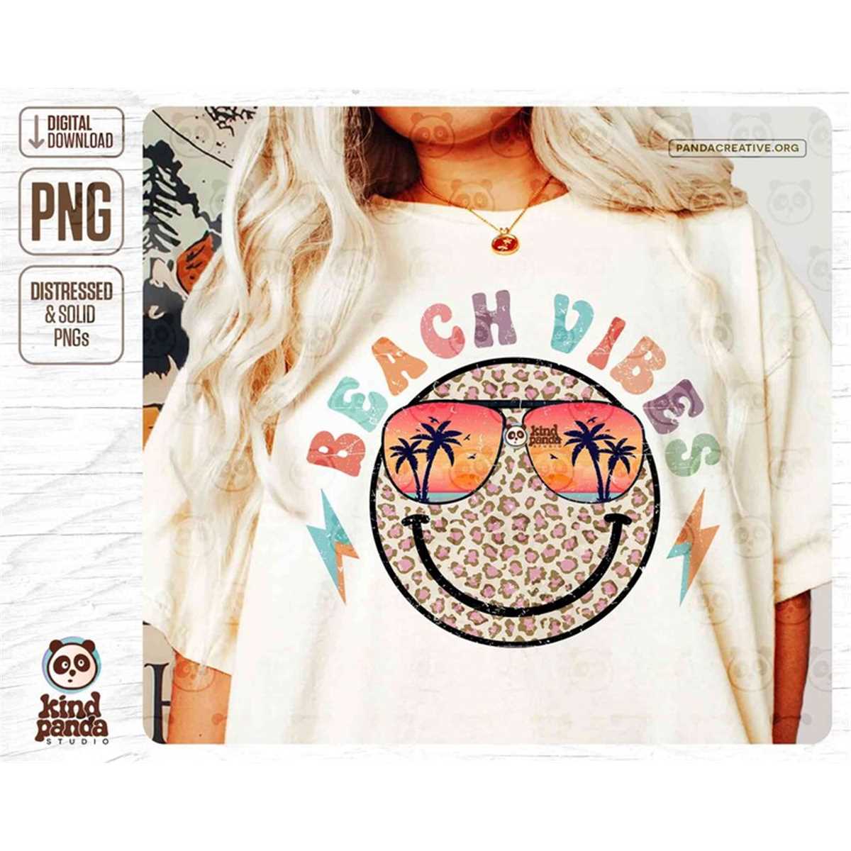 Retro Beach Vibes PNG Sublimation, Smile Face Summer Shirt D | Inspire ...