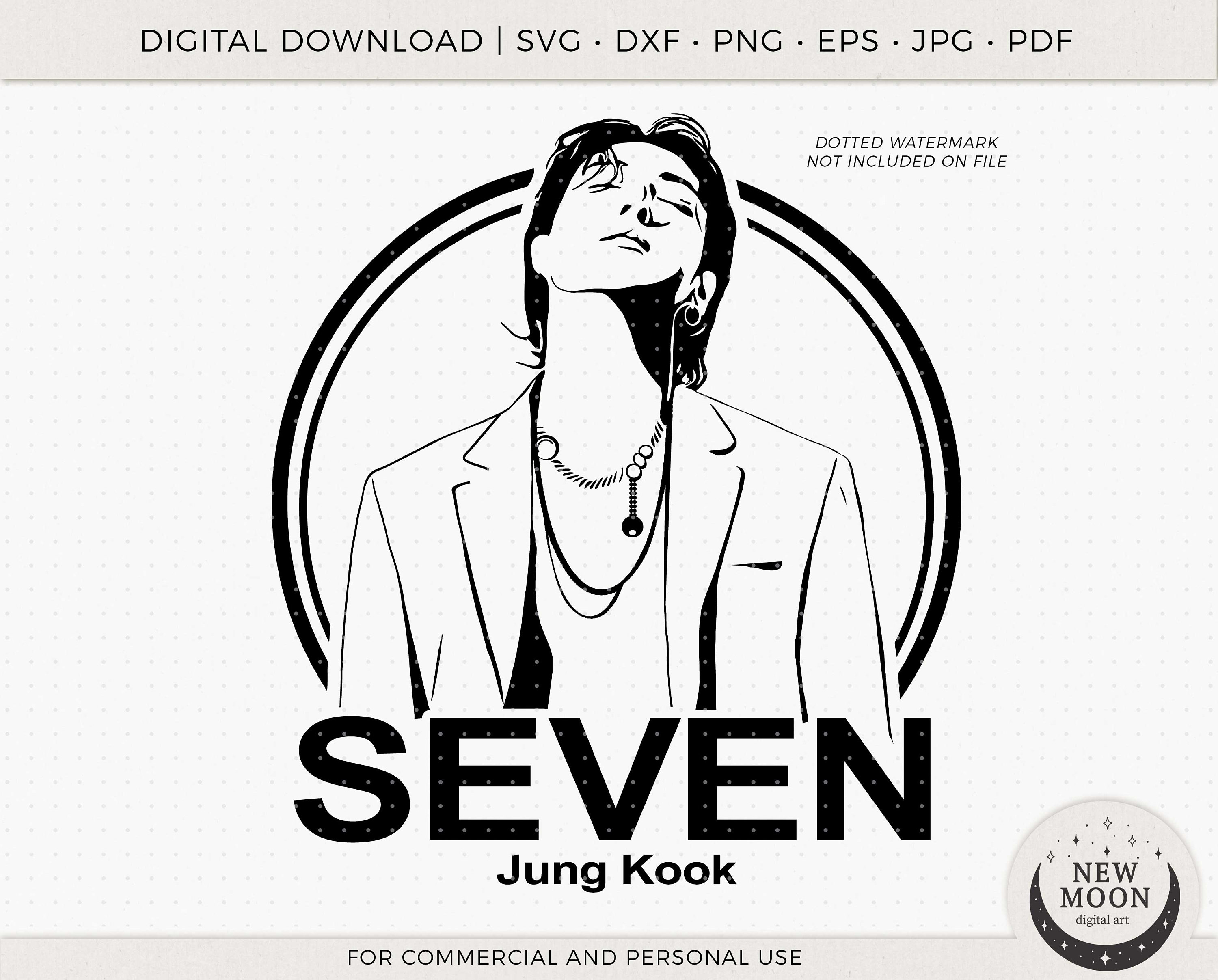 Jungkook Vector , BTS svg , KPop Sticker , Instant Download - Inspire ...