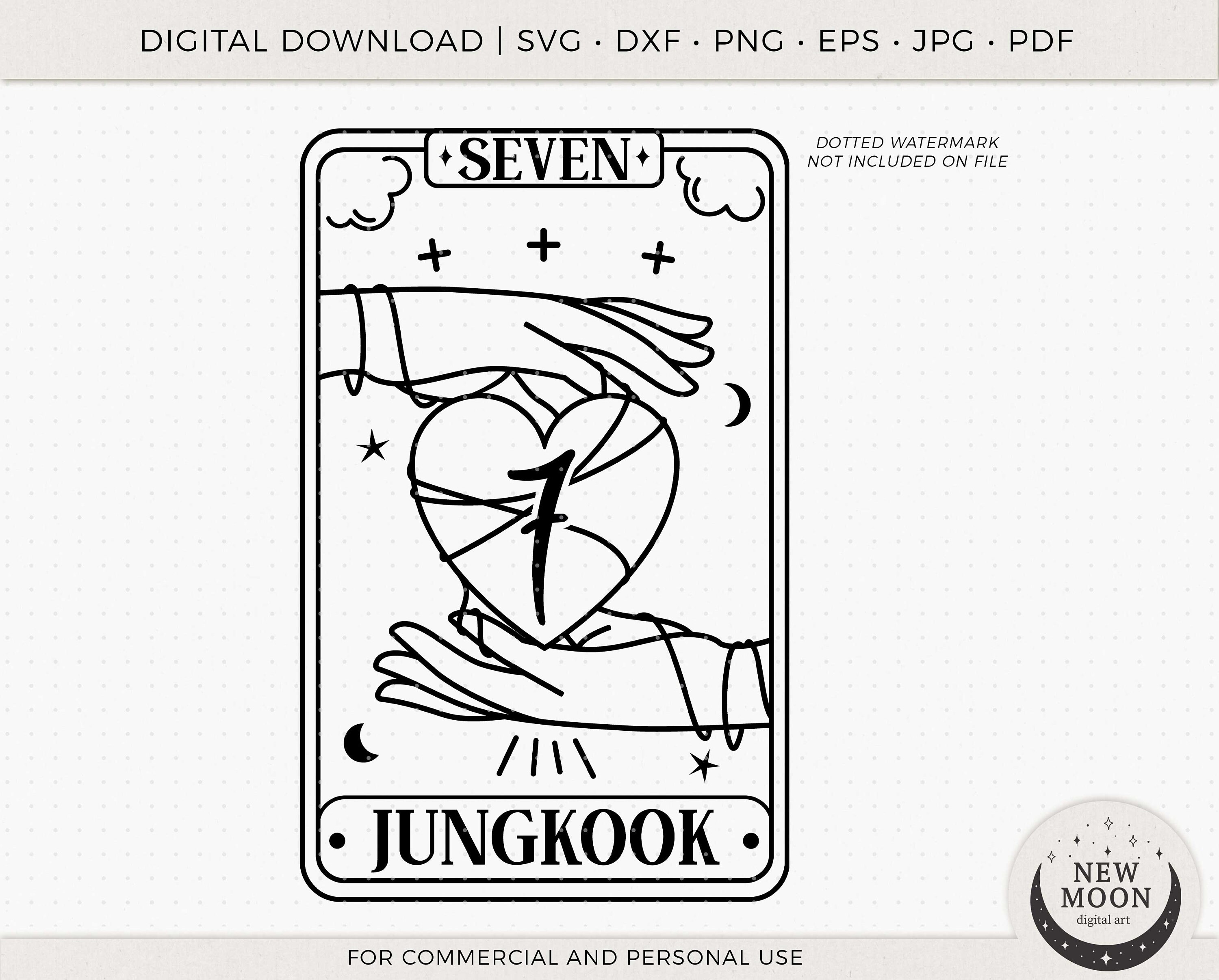 Seven Jungkook Vector , BTS svg , KPop Sticker , Instant Dow - Inspire ...