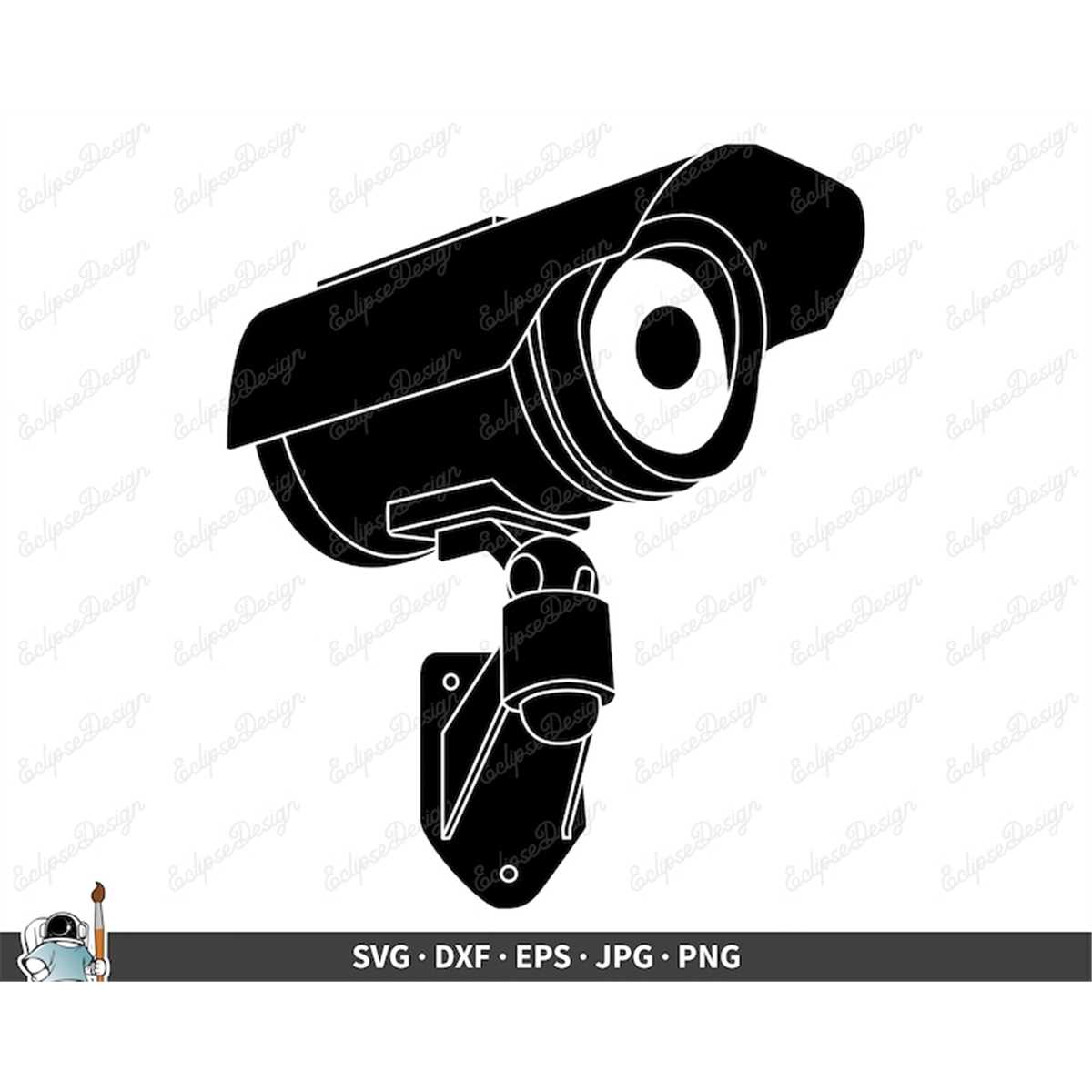 Security Camera SVG Clip Art Cut File Silhouette dxf eps pn - Inspire ...