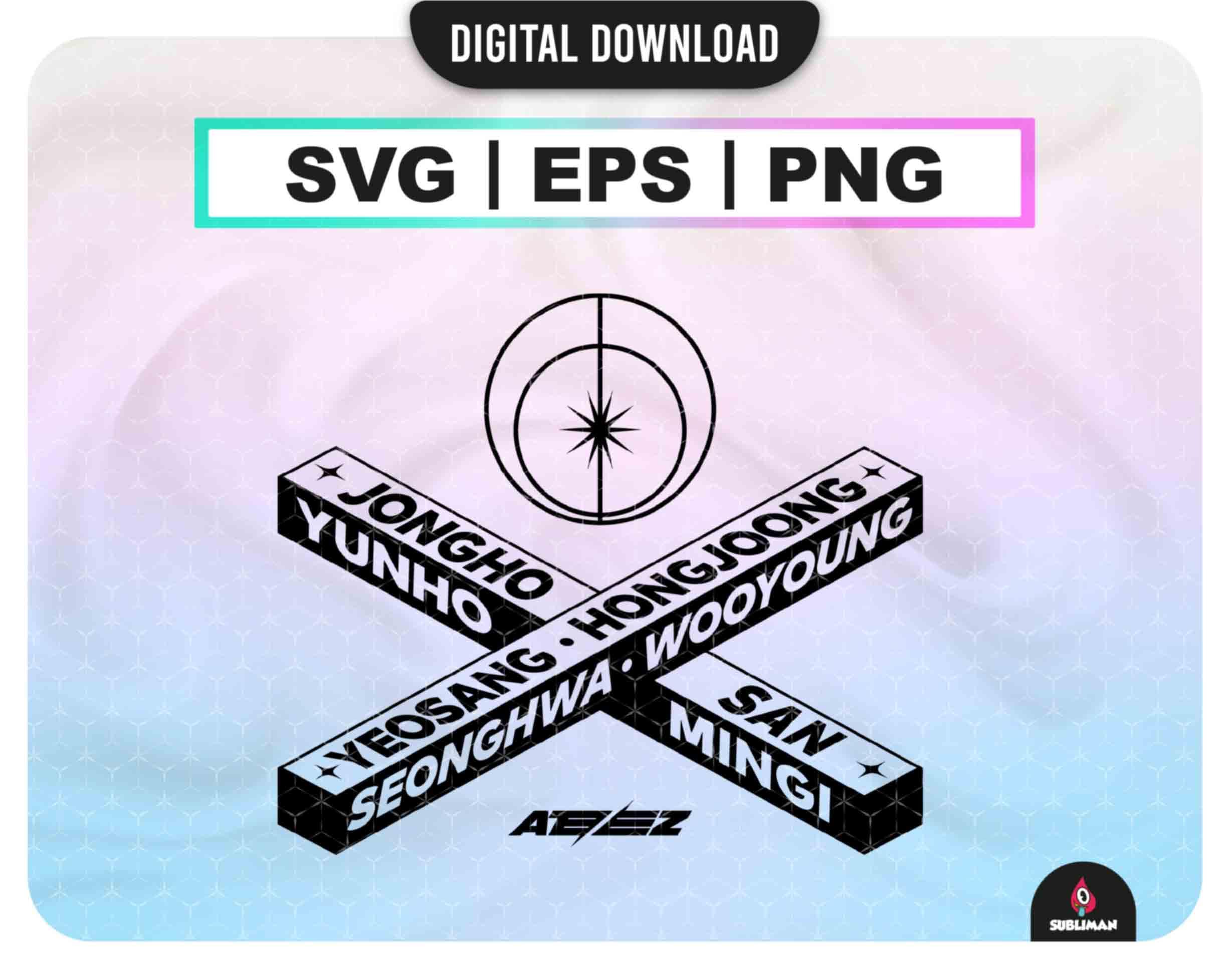 Ateez SVG members , ateez PARADIGM PNG , Kpop Star svg , at | Inspire ...