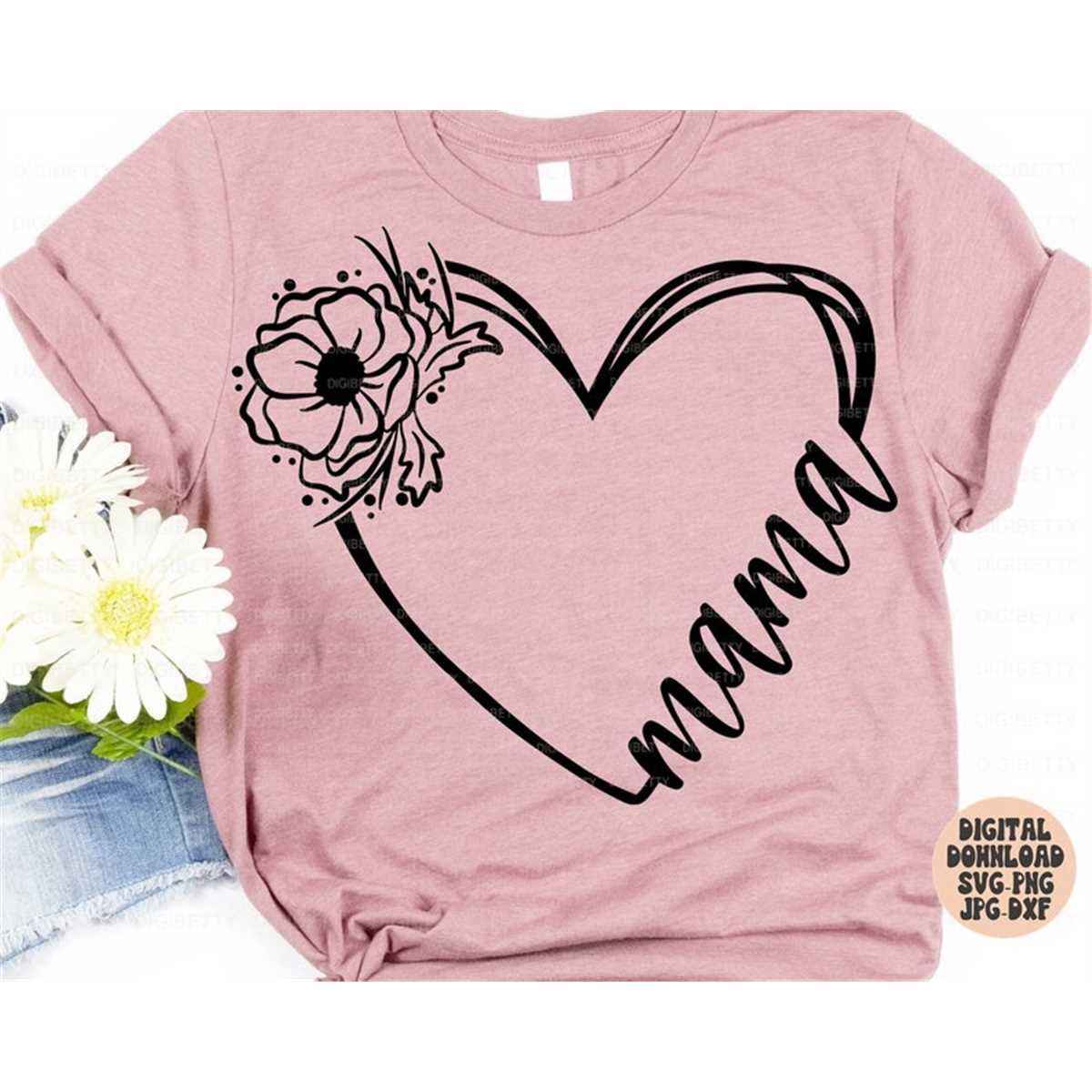 Mama Heart Svg, Png, Jpg, Dxf, Mama Svg, Mama Dxf, Mama Jpg, - Inspire ...