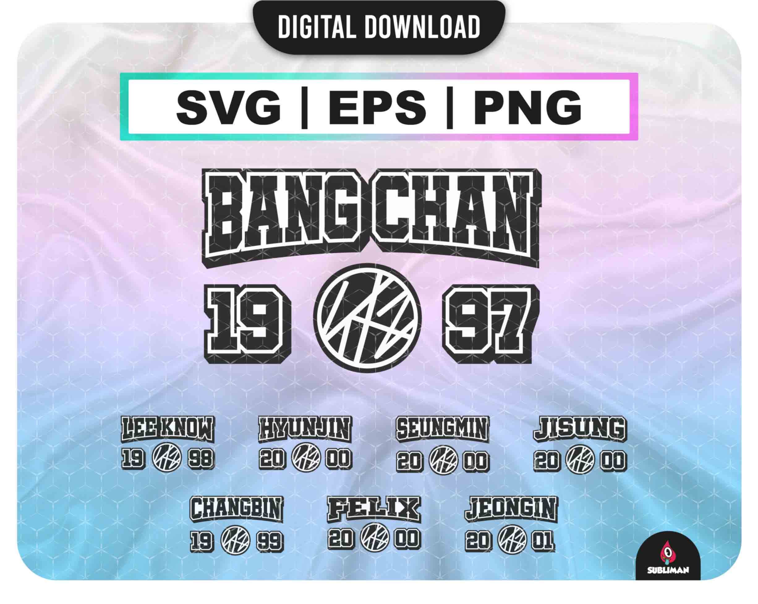 Stray Kids member Svg, Eps , Kpop Star PNG , Stay decal prin - Inspire ...