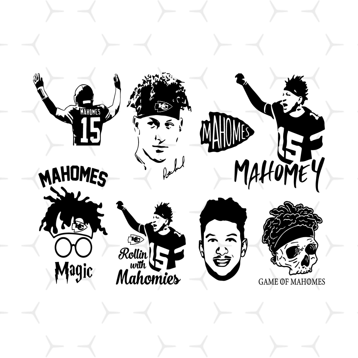 Mahomes Chiefs Bundle Svg, Sport Svg, Mahomes Svg, Patrick M | Inspire ...
