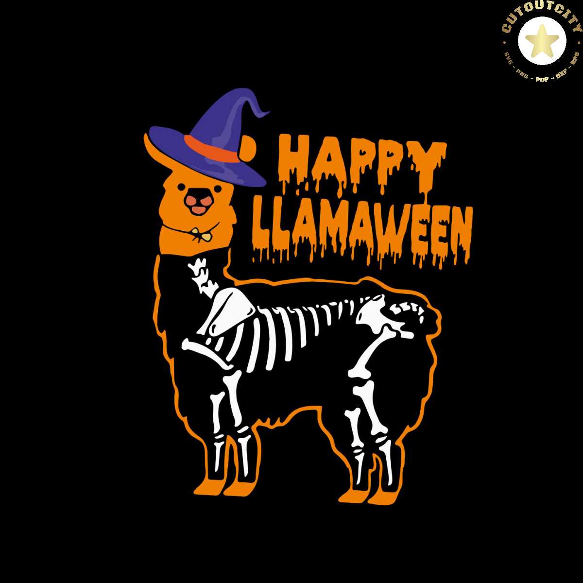 Happy Llamaween Halloween Svg Happy Halloween Vector Svg, Ha | Inspire ...