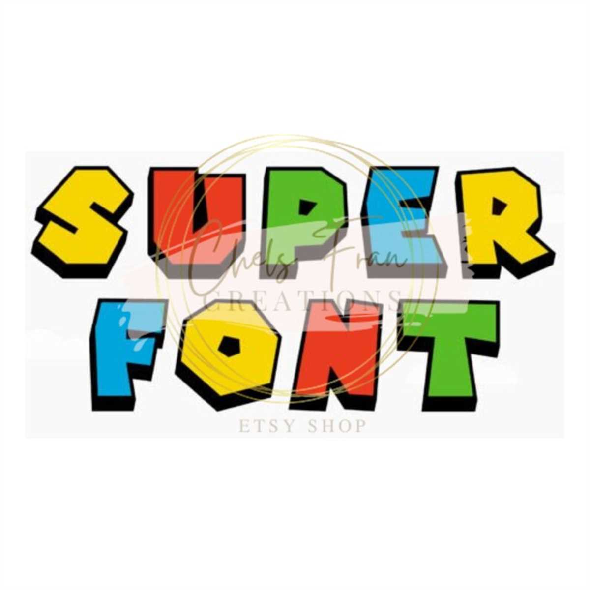 Super Mario Font, Super font letters SVG, DXF, PNG, eps, fil | Inspire ...